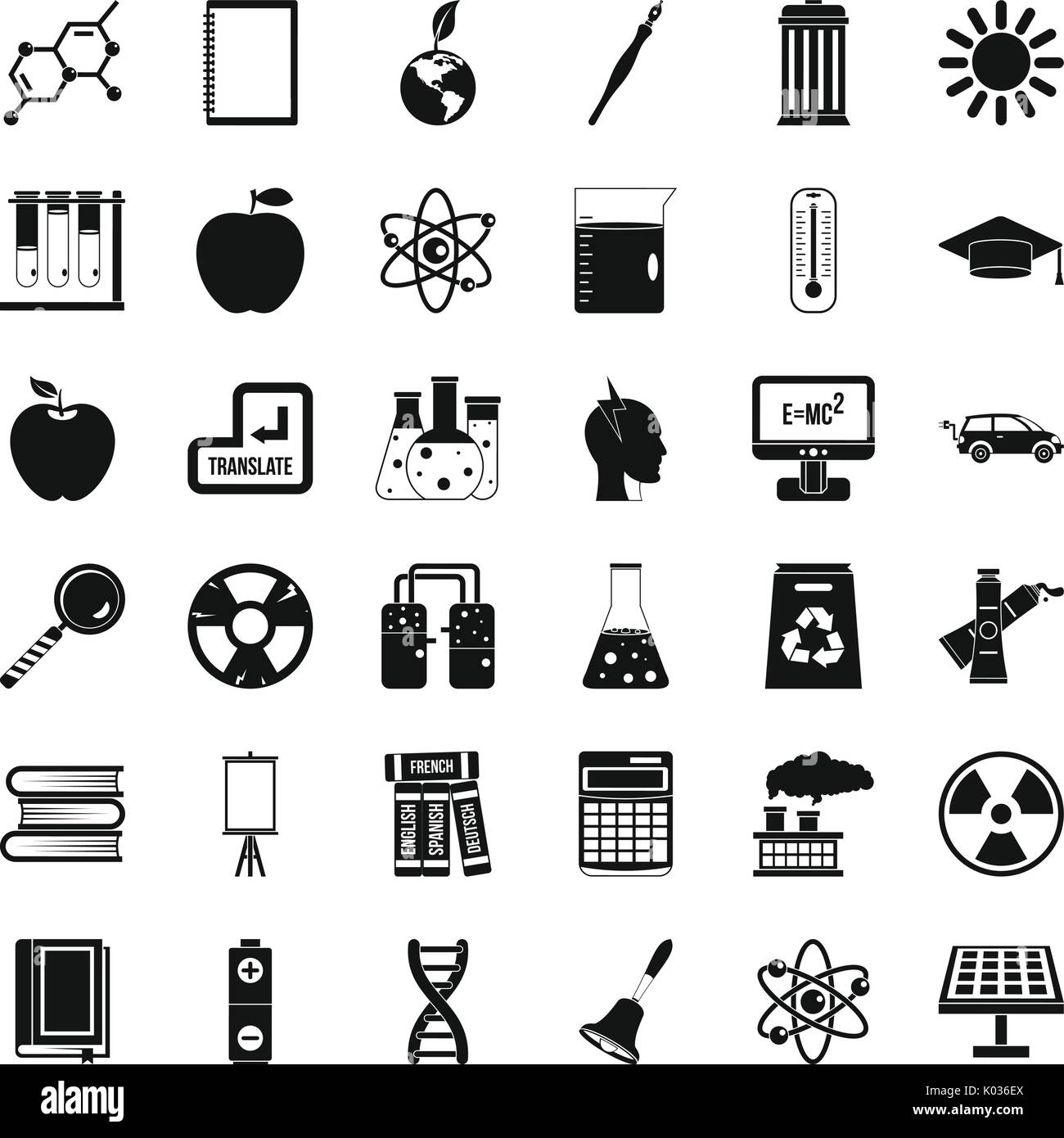 End of education icons set, simple style Stock Vector Image & Art - Alamy