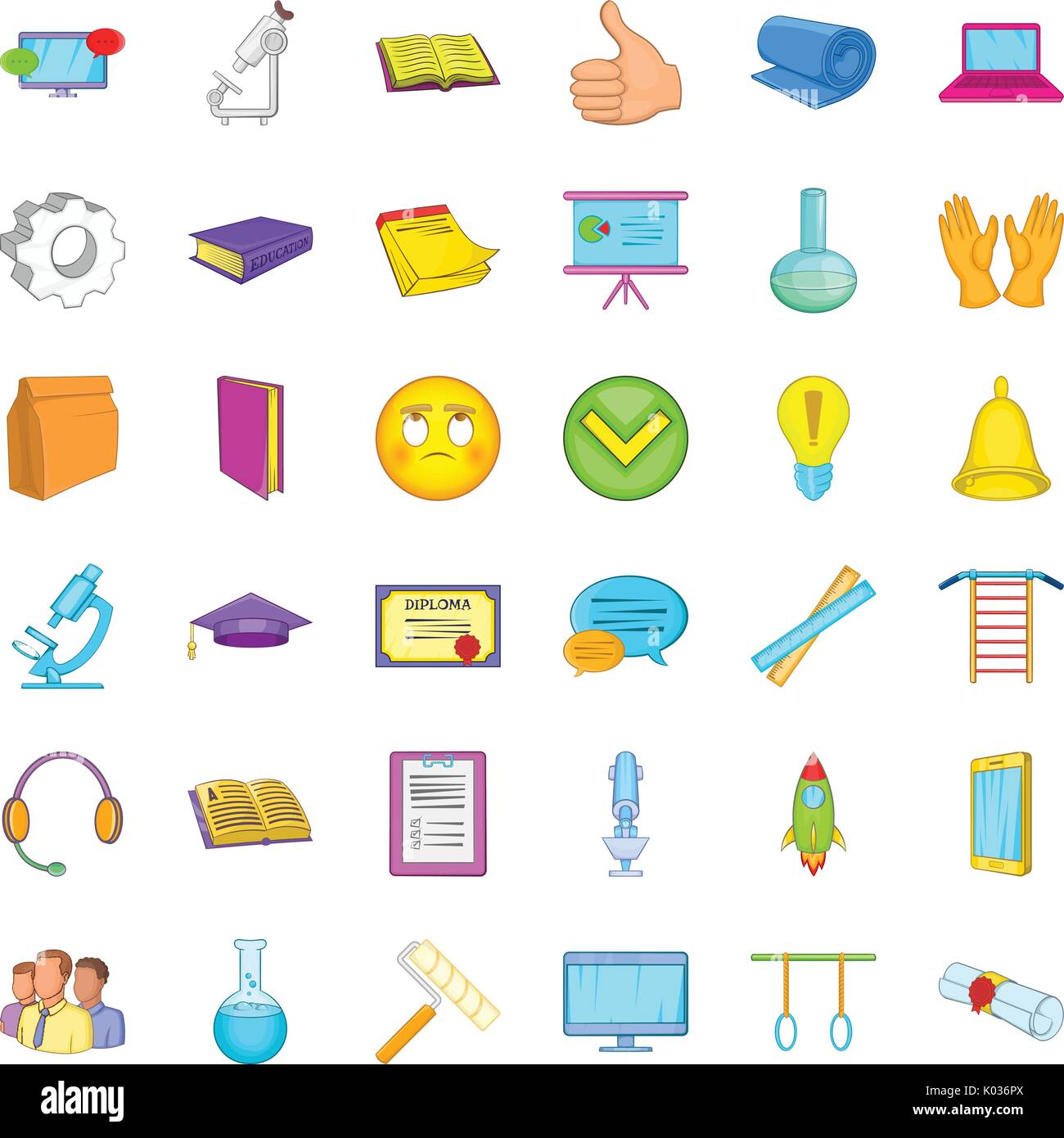 Good learning icons set, cartoon style Stock Vector Image & Art - Alamy
