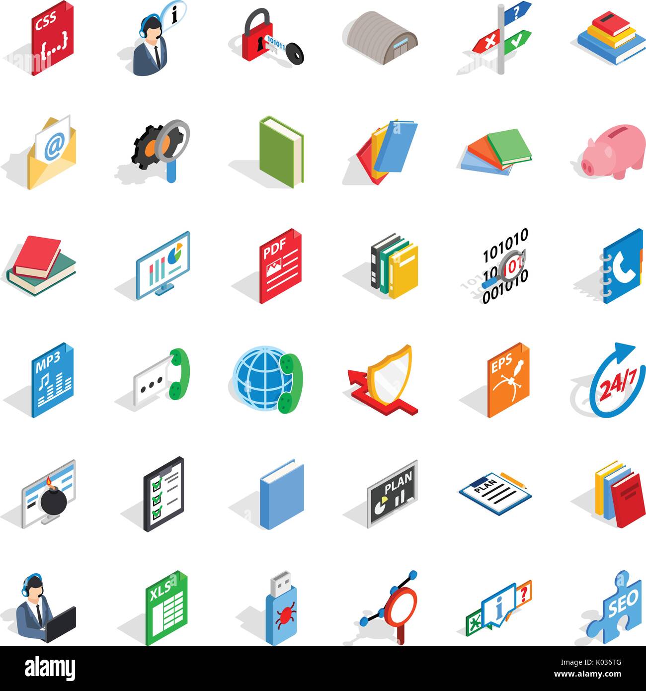 Good learning icons set, isometric style Stock Vector Image & Art - Alamy