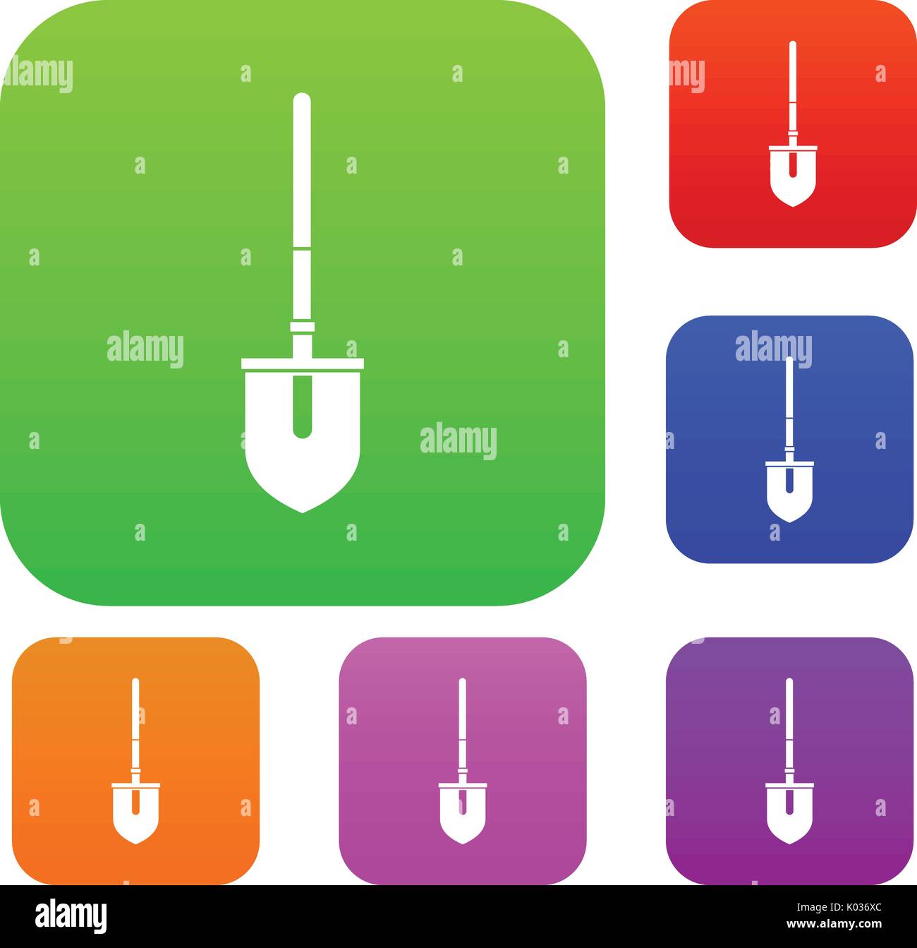 Shovel red handle icon Stock Vector Images - Alamy