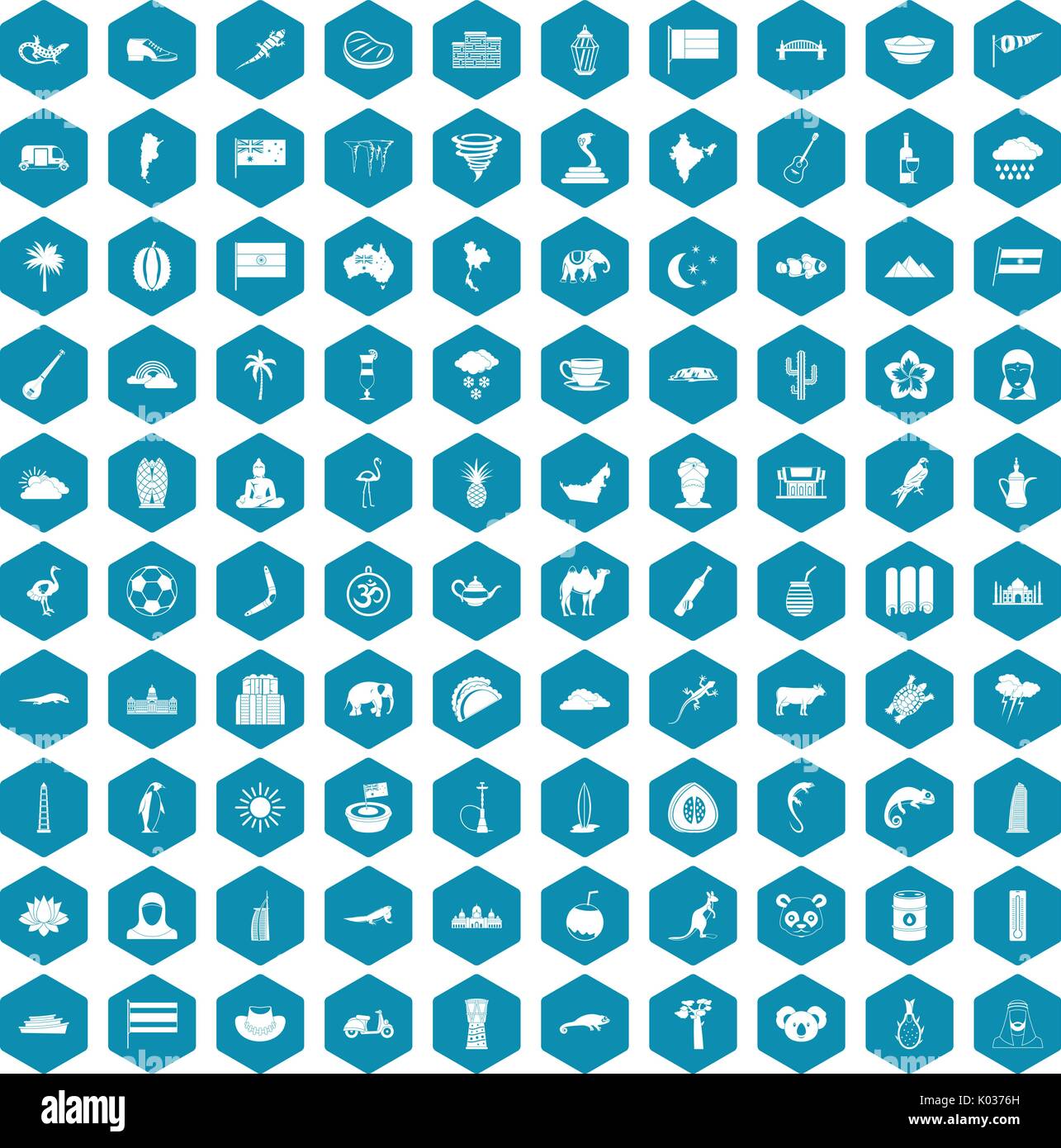 100 exotic animals icons sapphirine violet Stock Vector Image & Art - Alamy