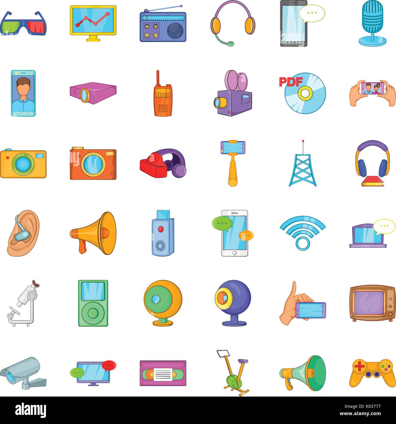 Useful device icons set, cartoon style Stock Vector Image & Art - Alamy