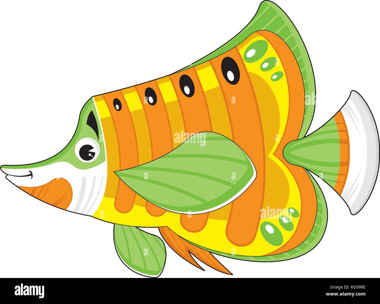 Cute Cartoon Tropical Fish Vector Illustration Stock Vector Image & Art ...