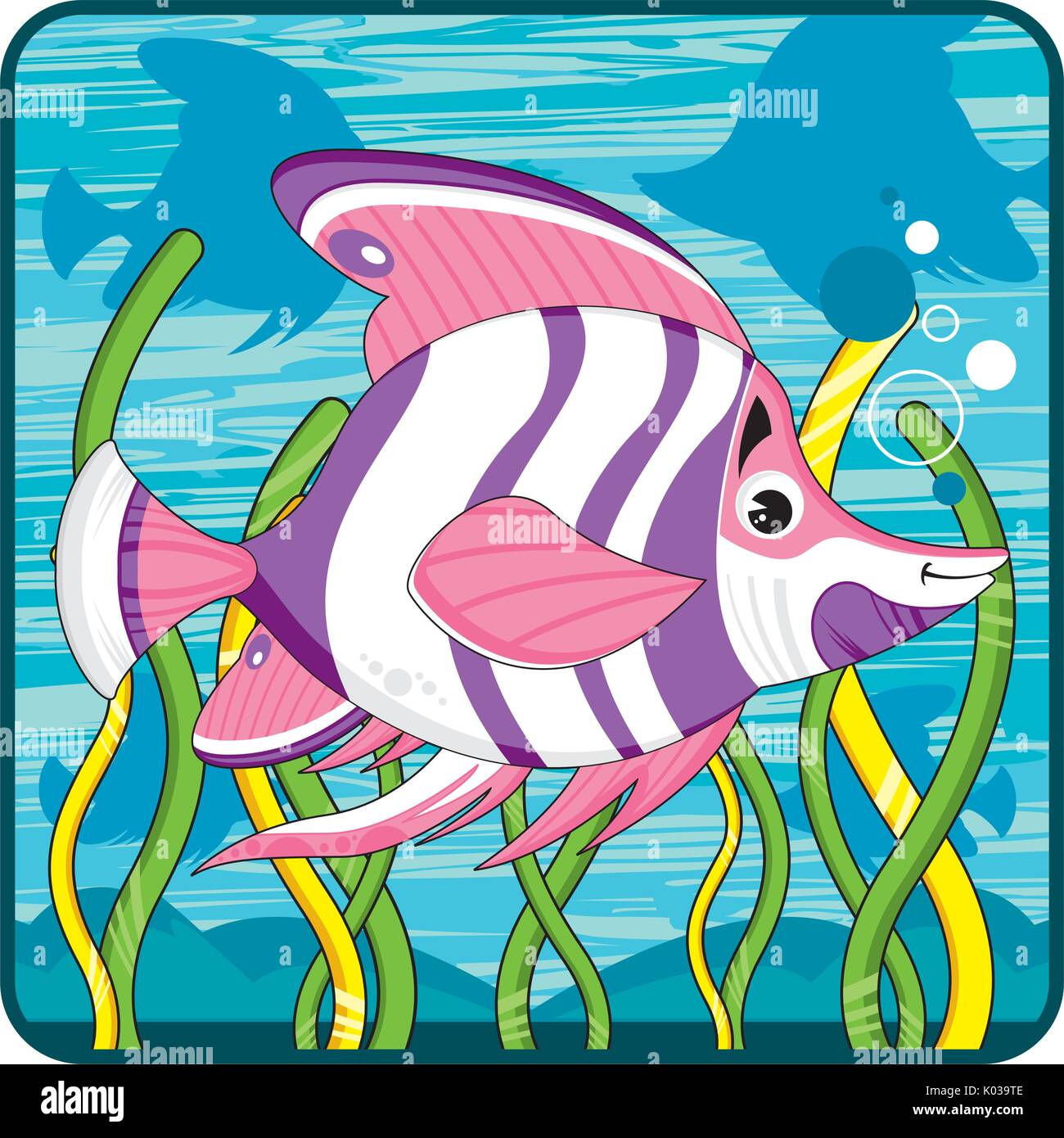 Cartoon Tropical Fish Vector Illustration Stock Vector Image & Art - Alamy