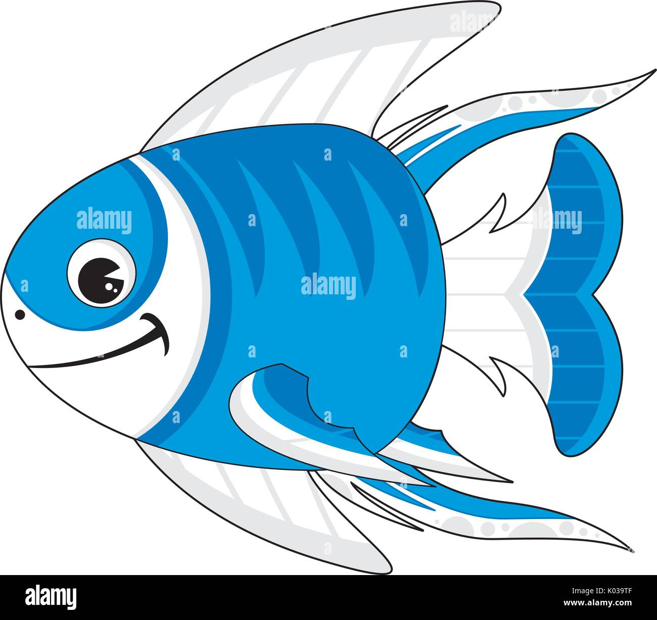 Cute Cartoon Tropical Fish Vector Illustration Stock Vector Image & Art ...