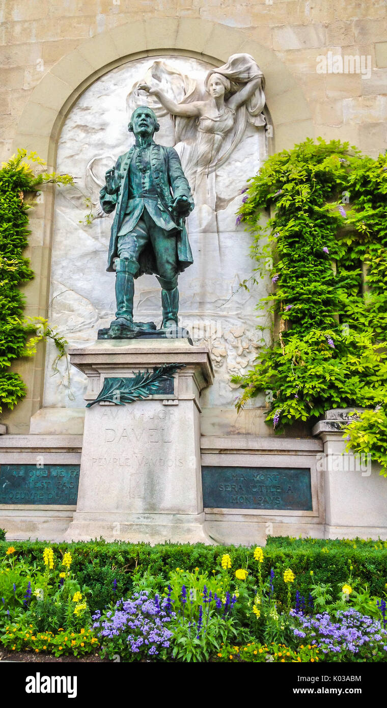 Bronze Statue of Major Davel in Chateau Saint-Maire in Lausanne ...