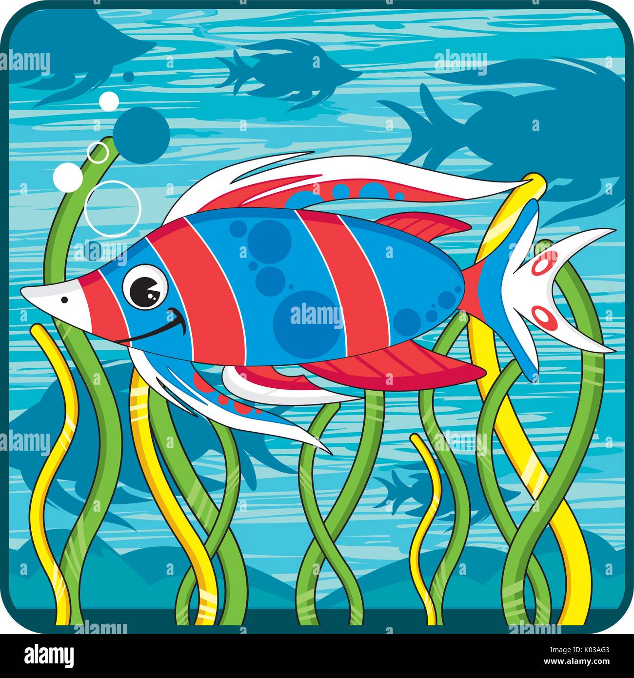 Cartoon Tropical Fish Vector Illustration Stock Vector Image & Art - Alamy