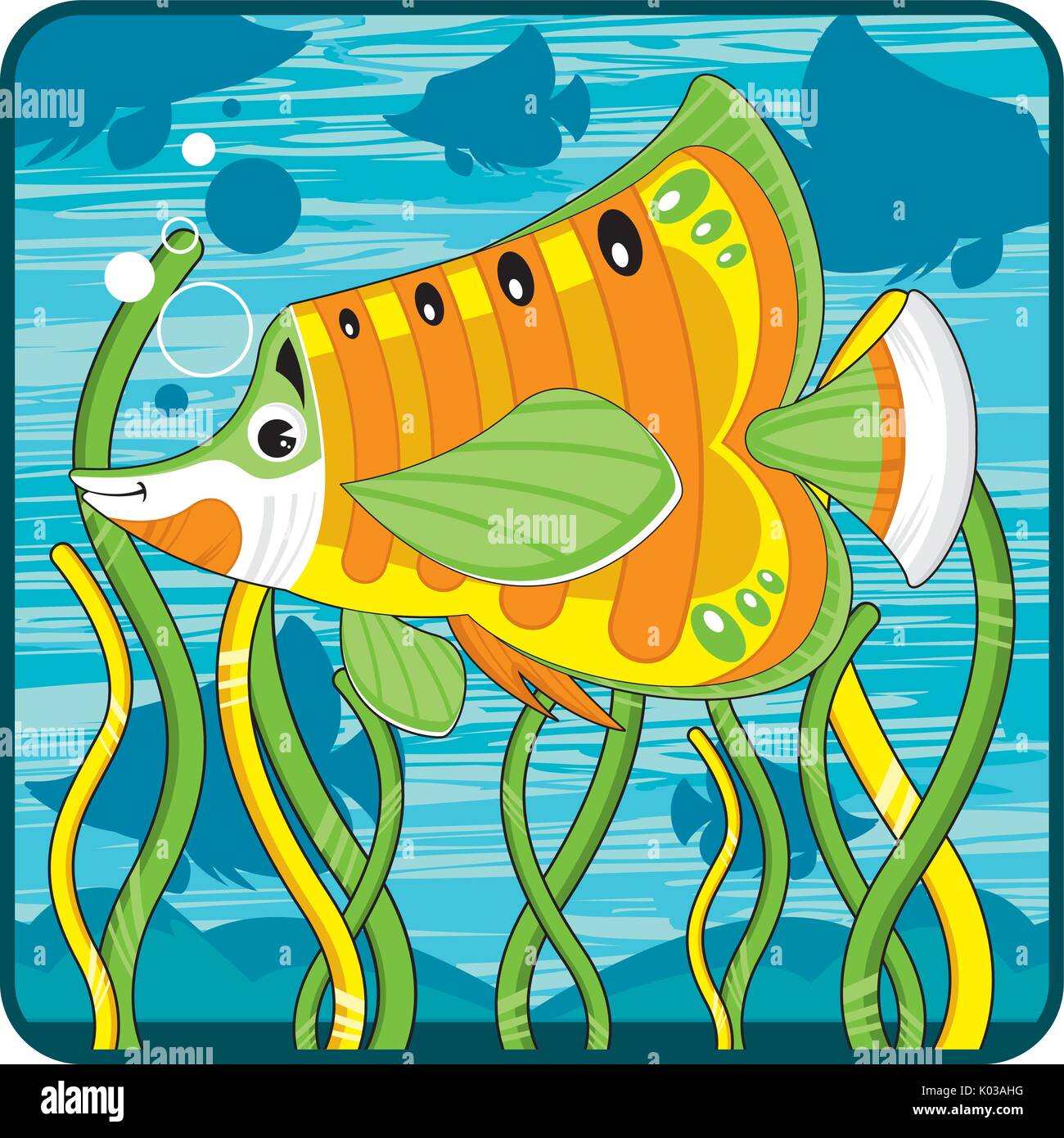 Cartoon Tropical Fish Vector Illustration Stock Vector Image & Art - Alamy