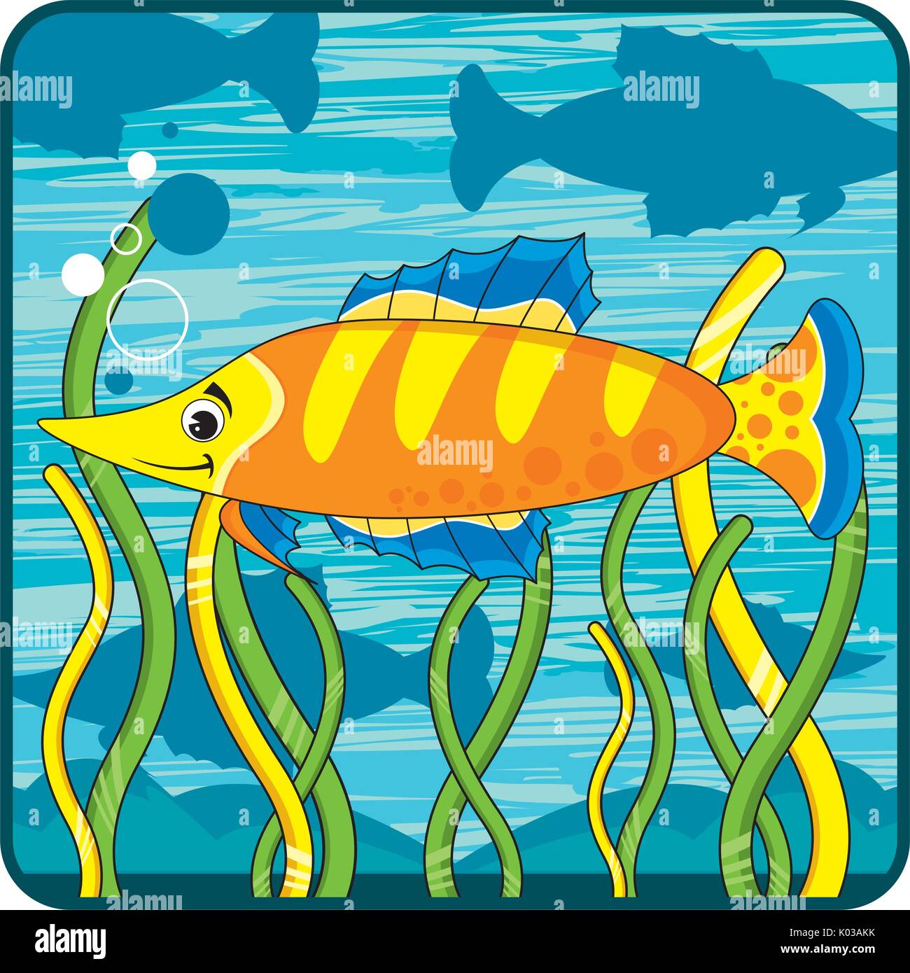 Cartoon Tropical Fish Vector Illustration Stock Vector Image & Art - Alamy