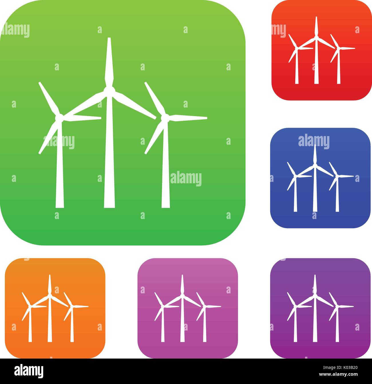 Wind turbines set collection Stock Vector Image & Art - Alamy