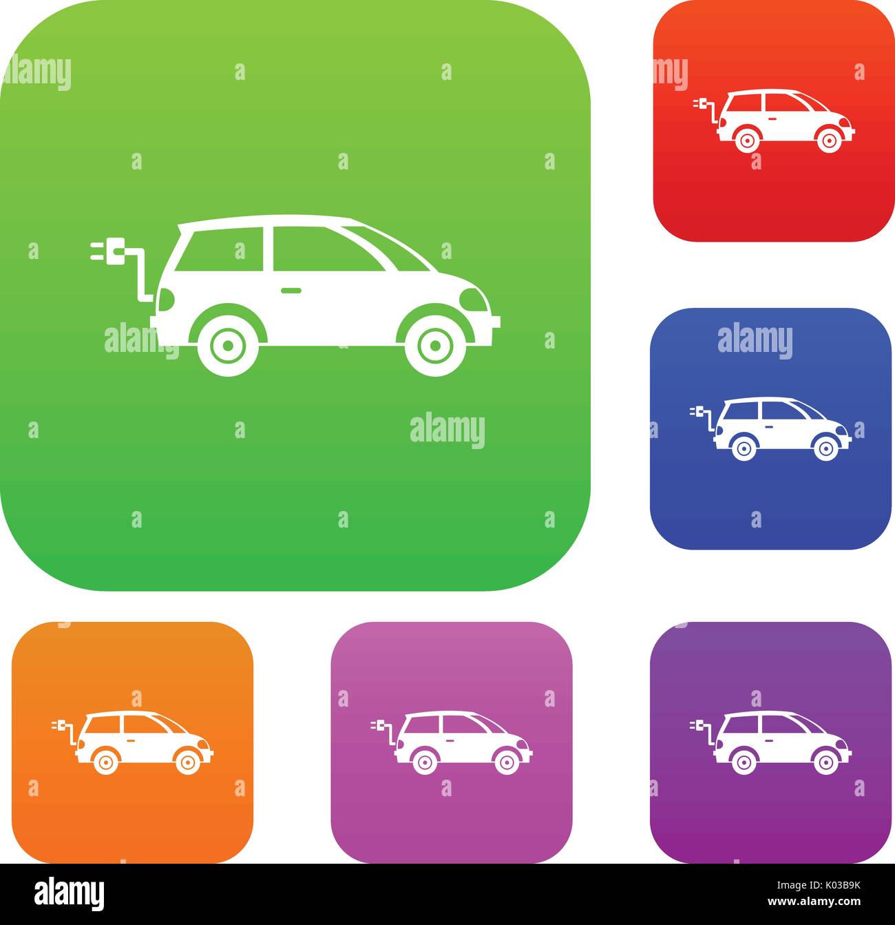 Electric car set collection Stock Vector Image & Art - Alamy