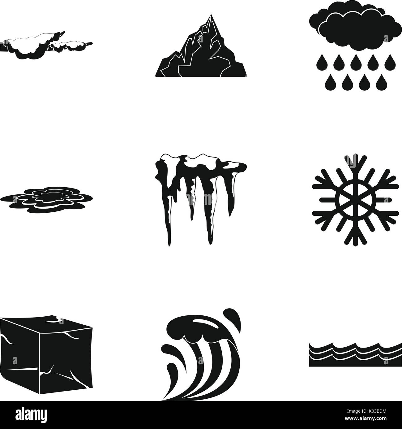 Water form icon set, simple style Stock Vector Image & Art - Alamy