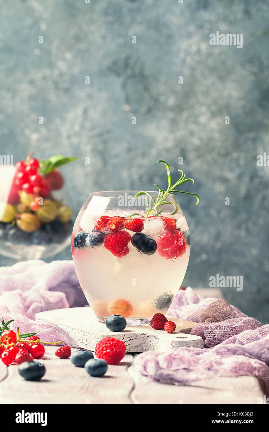 Detox fruit infused flavored water Stock Photo - Alamy
