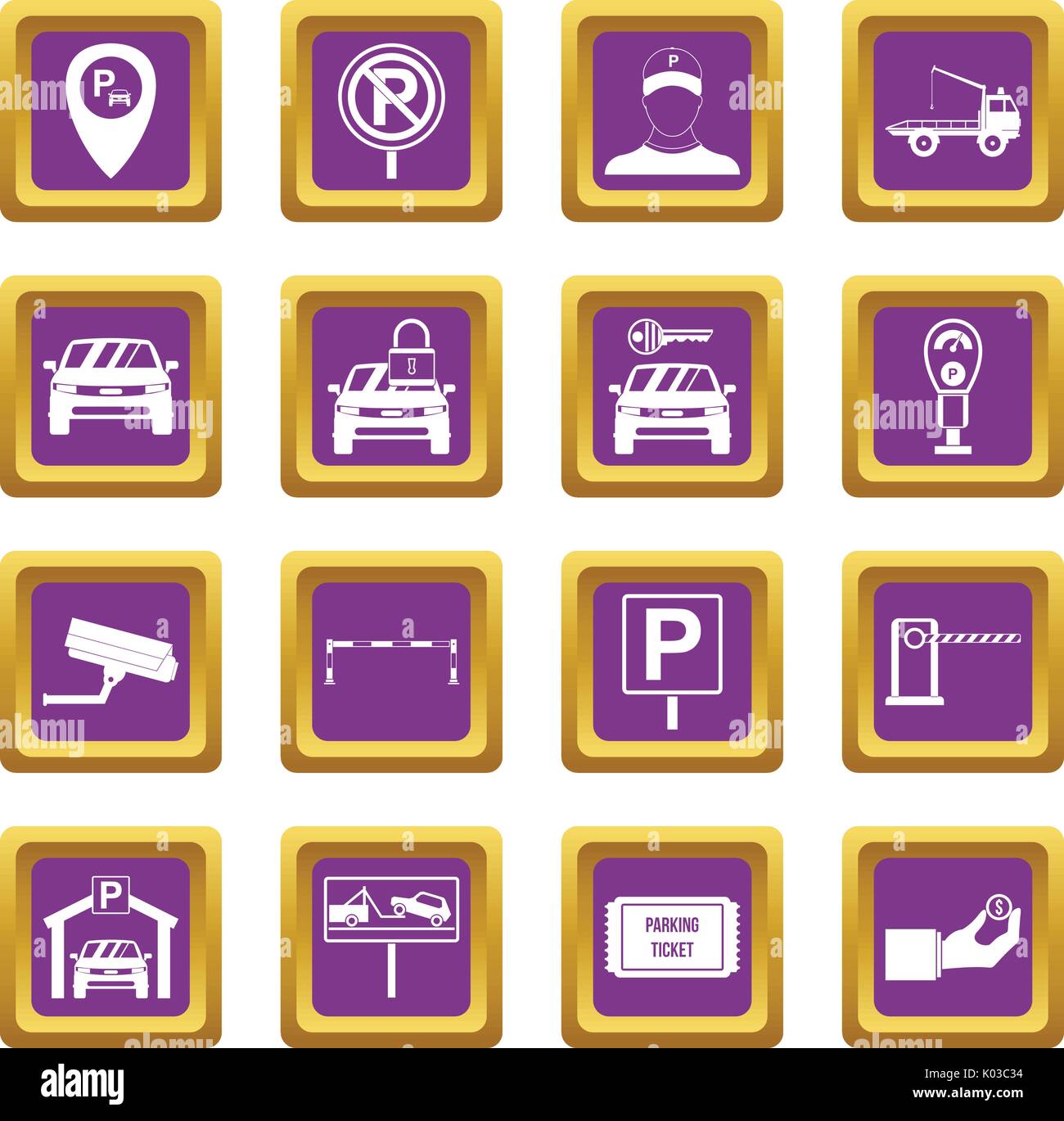 Purple parking car park Stock Vector Images - Alamy