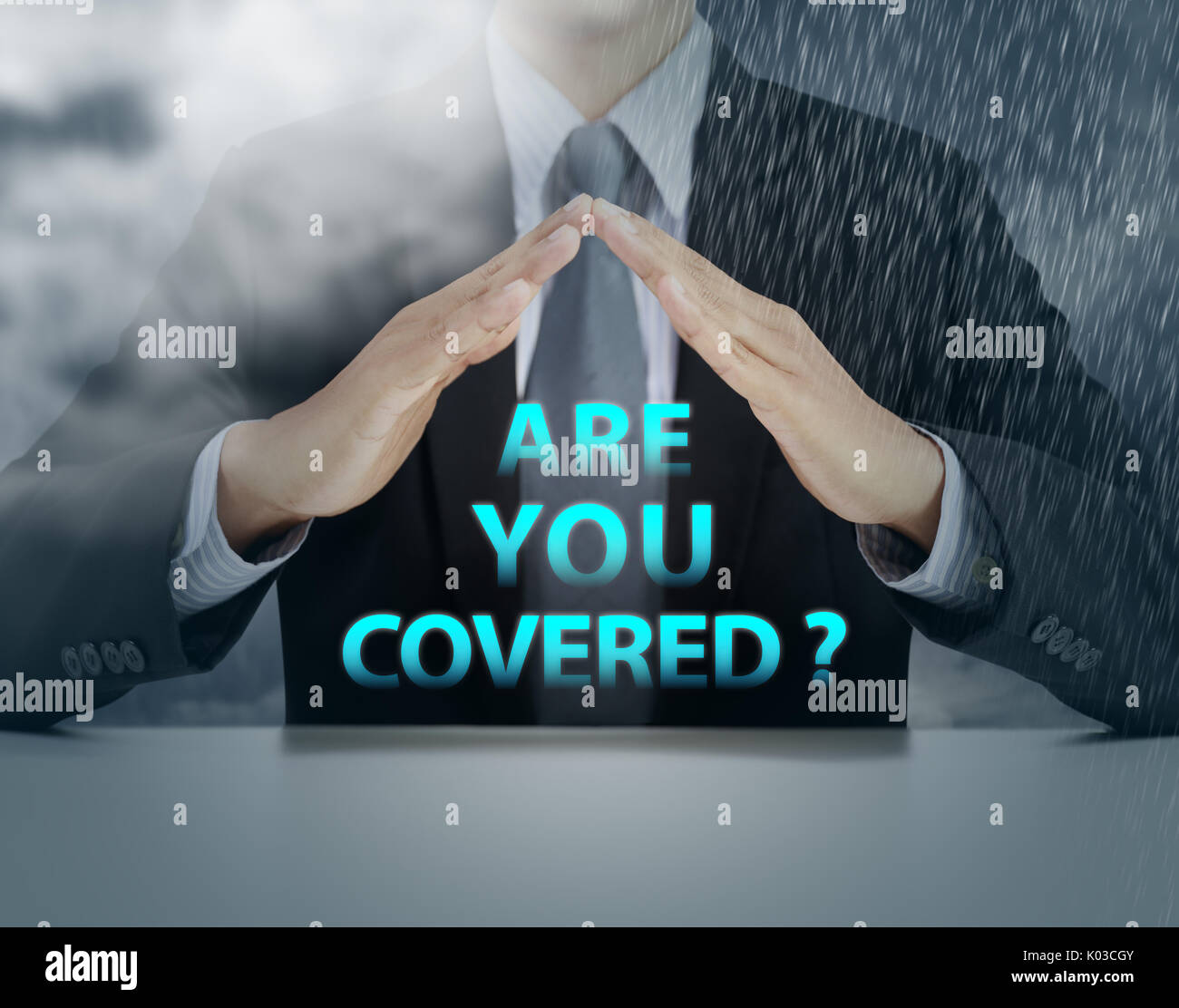 are you covered, insurance concept Stock Photo - Alamy