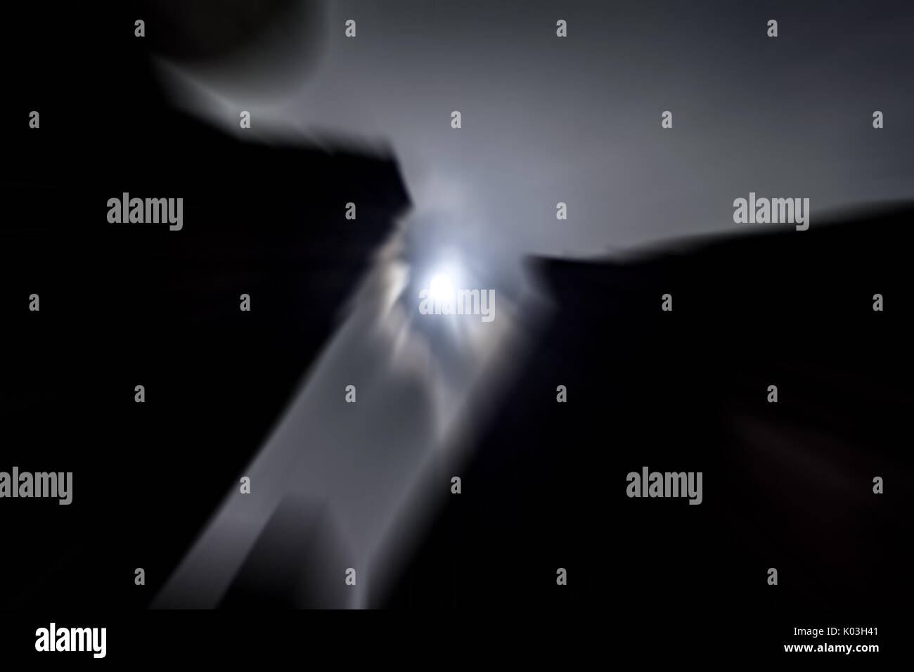 Full Moon in the dark night, shot taken with motion blur effect Stock ...