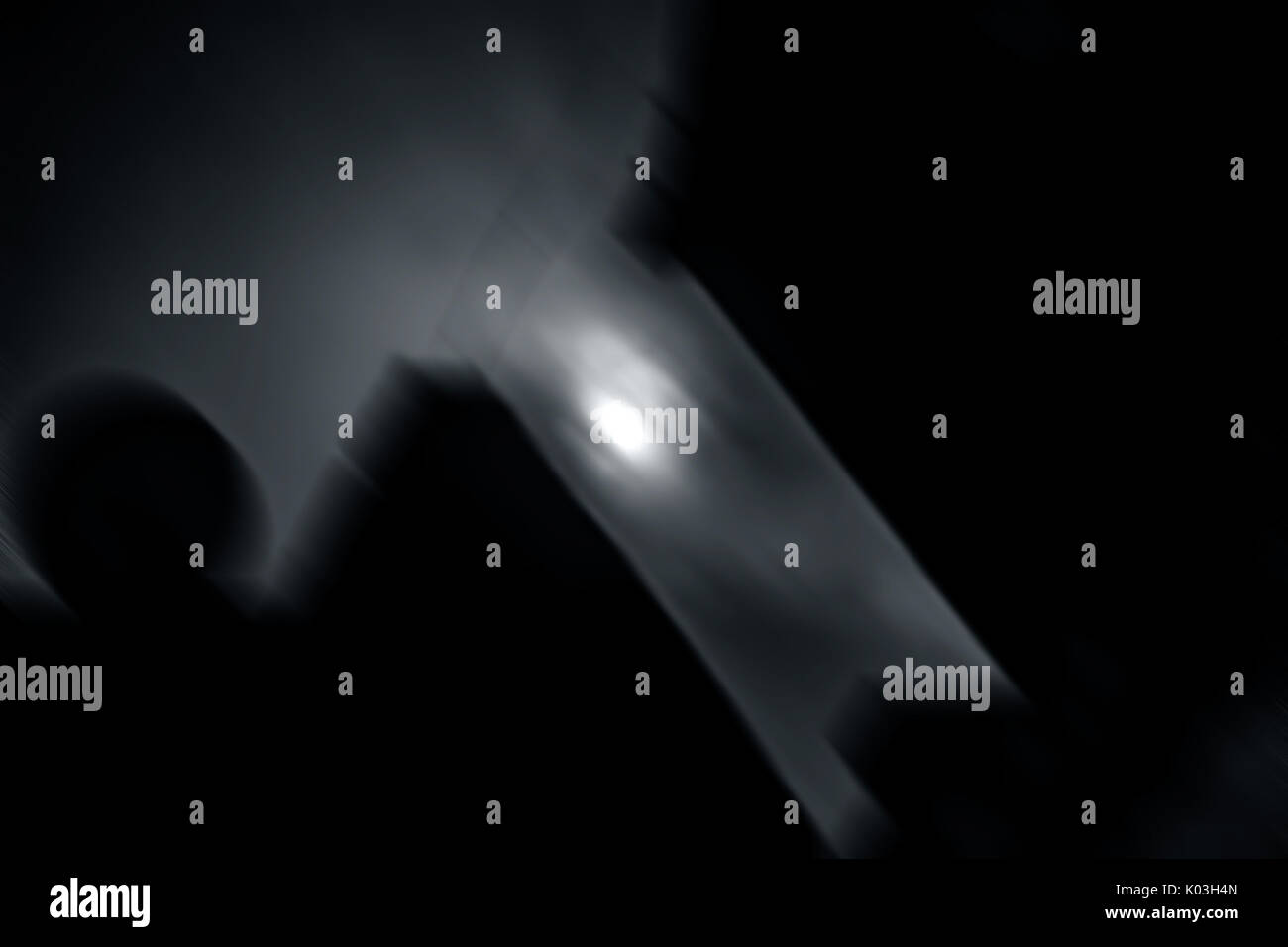 Full Moon in the dark night, shot taken with motion blur effect Stock ...