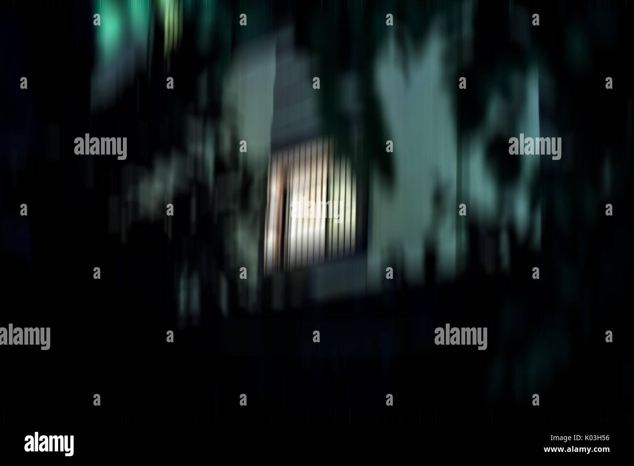 Full Moon in the dark night, shot taken with motion blur effect Stock ...