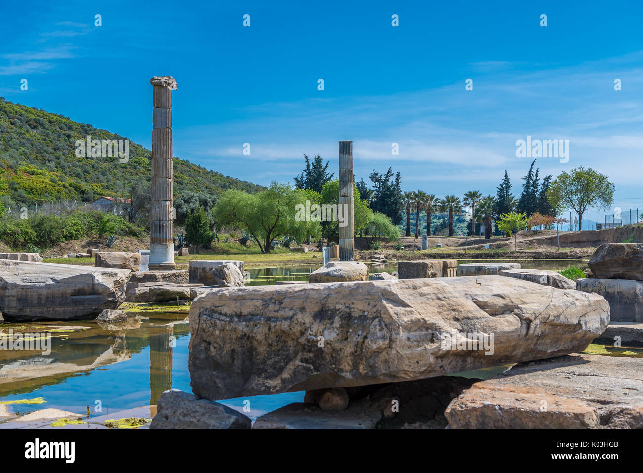 April 11, 2017 - Claros, Izmir province, Turkey. Claros, an ancient ...