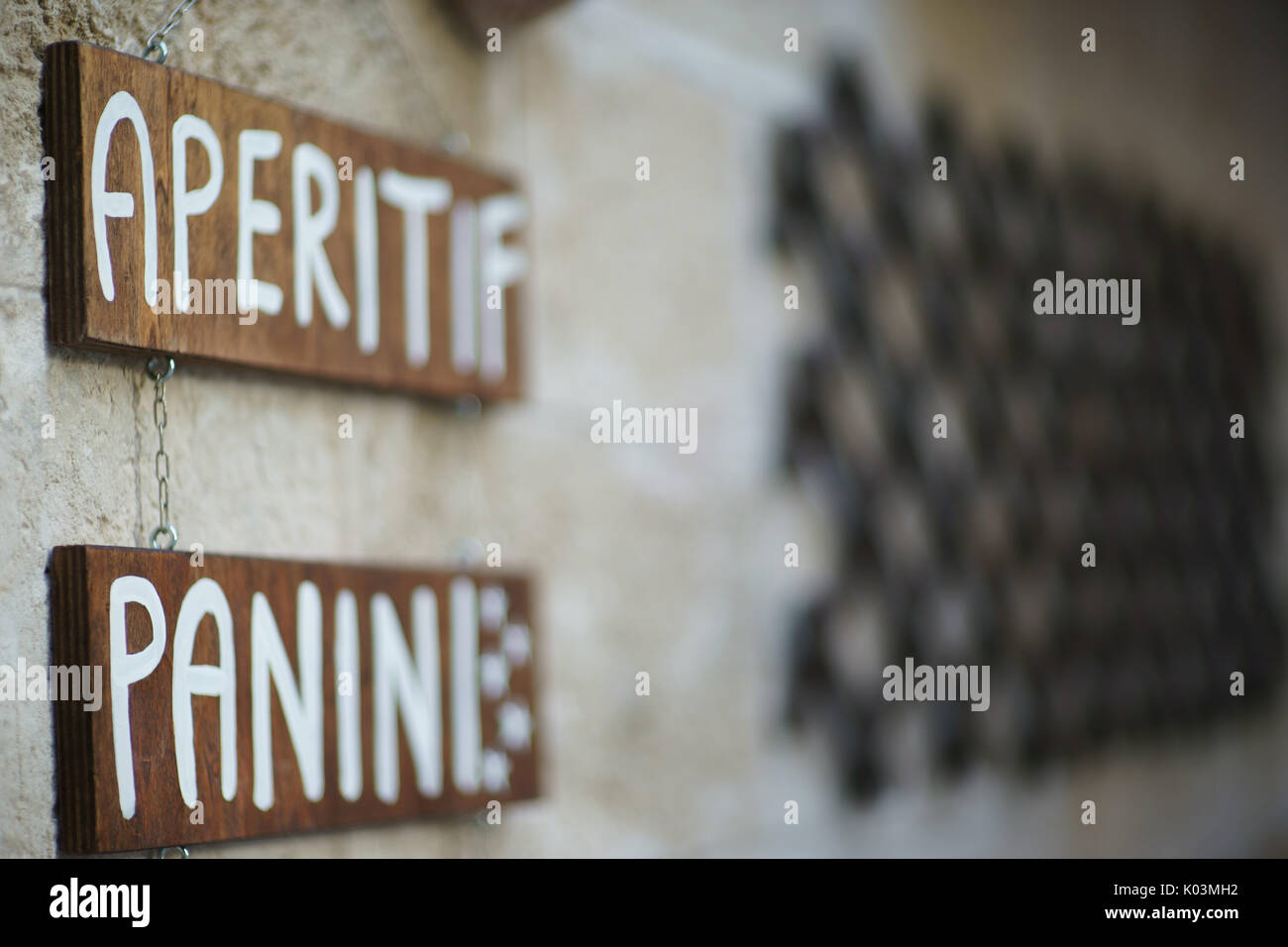 food store signs in Italy, apulia Stock Photo - Alamy