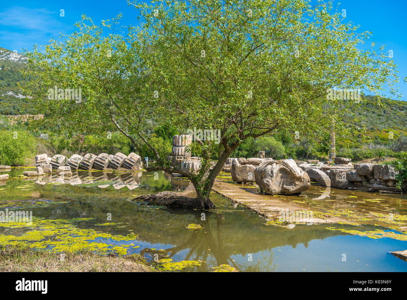 April 11, 2017 - Claros, Izmir province, Turkey. Claros, an ancient ...