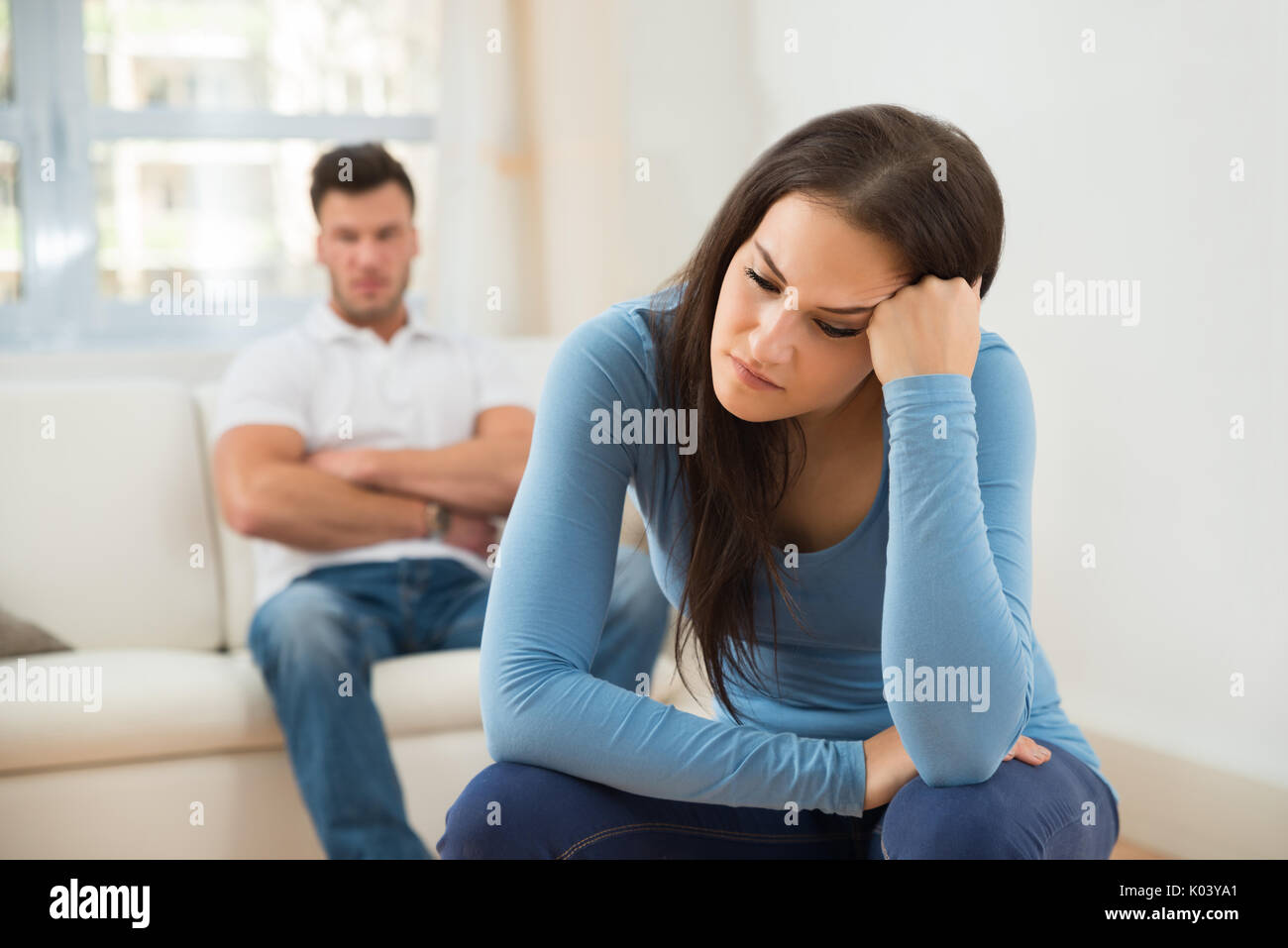Woman in front of house angry hi-res stock photography and images - Alamy
