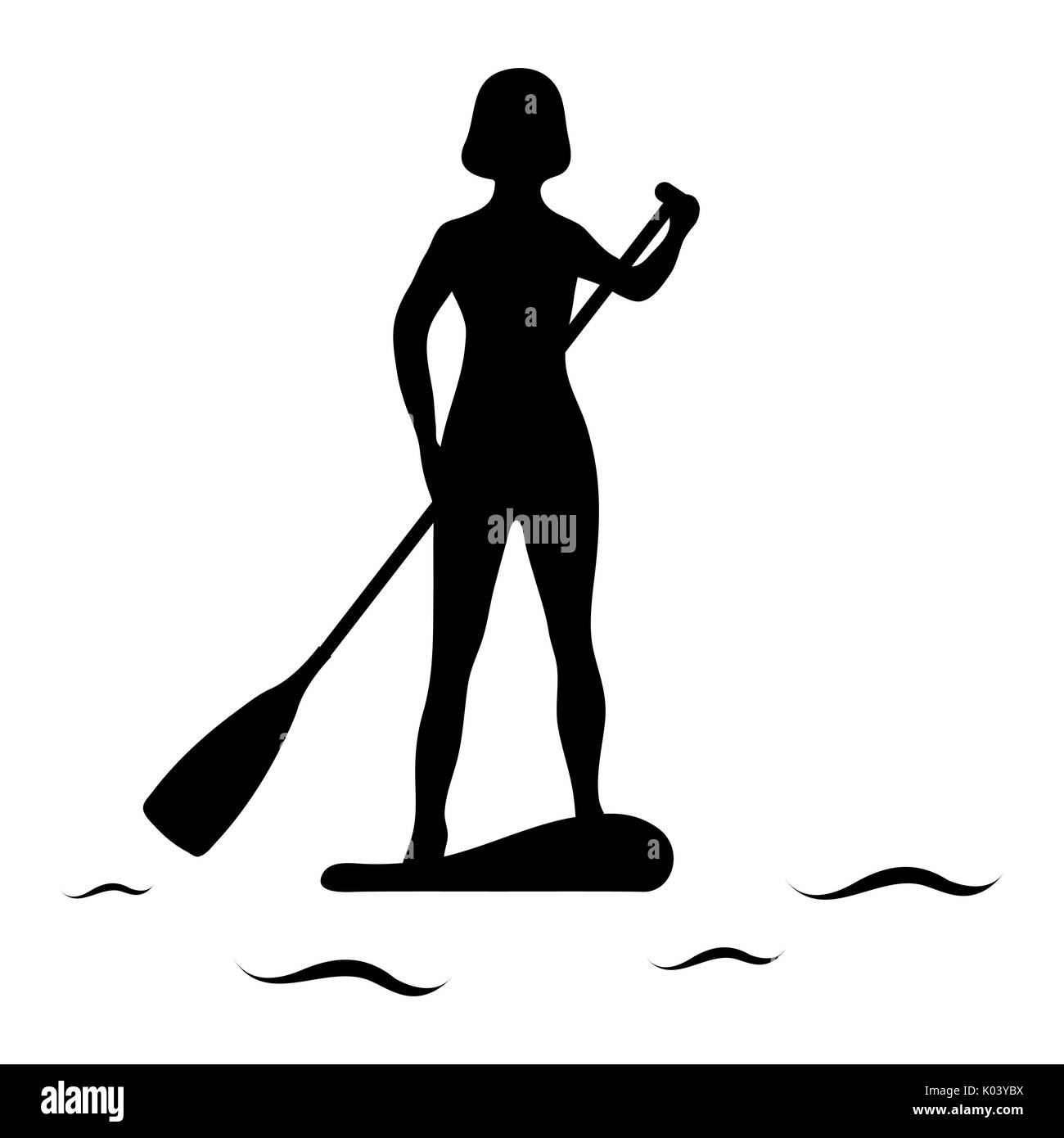 Board paddling Stock Vector Images - Alamy