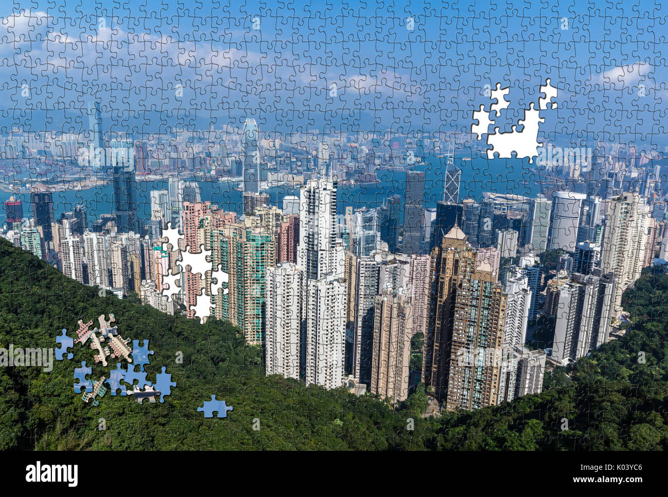 Aerial view of Hong Kong cityscape Stock Photo - Alamy