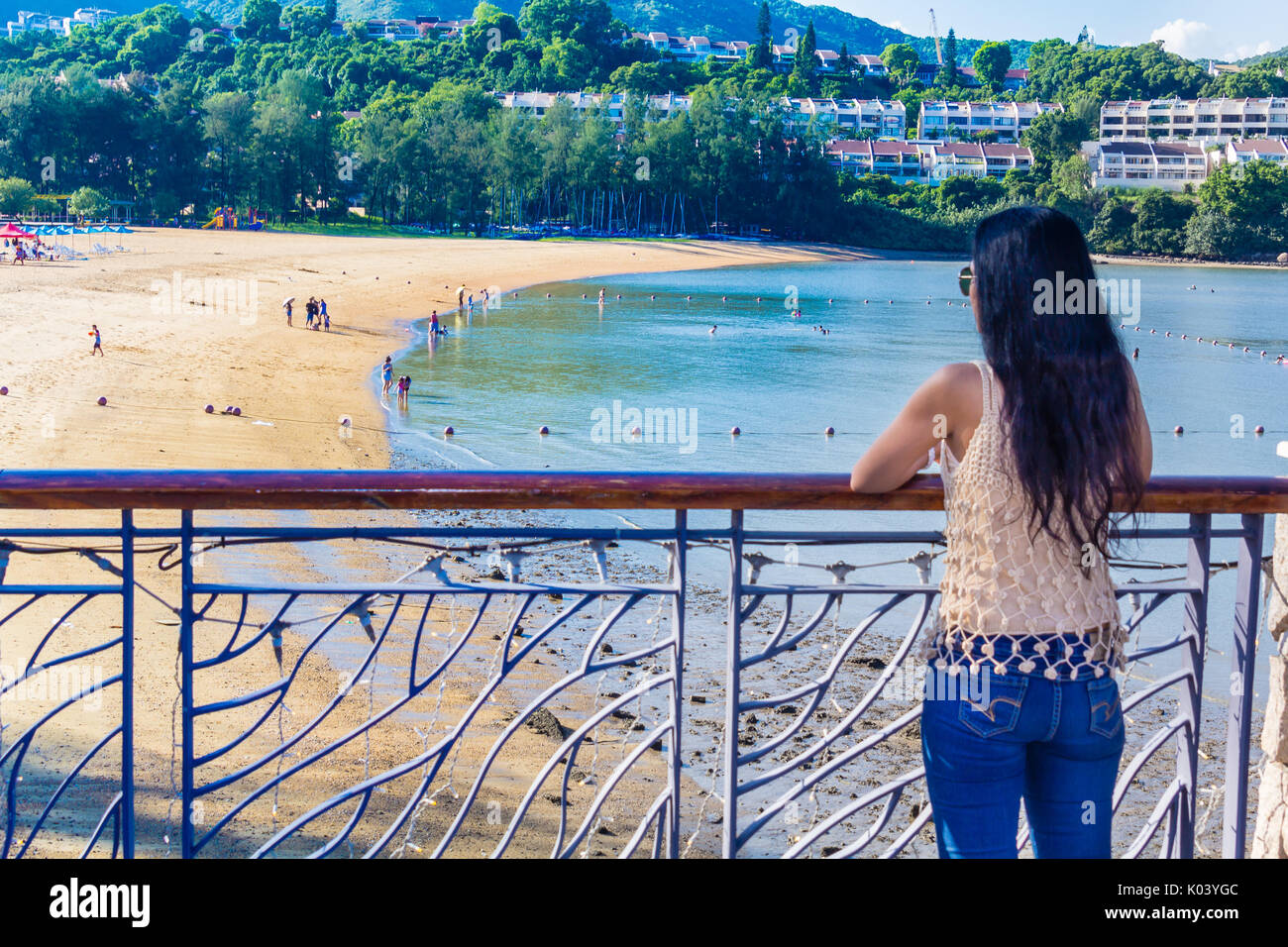 Luxury beach resort view from hotel balcony Stock Photo - Alamy