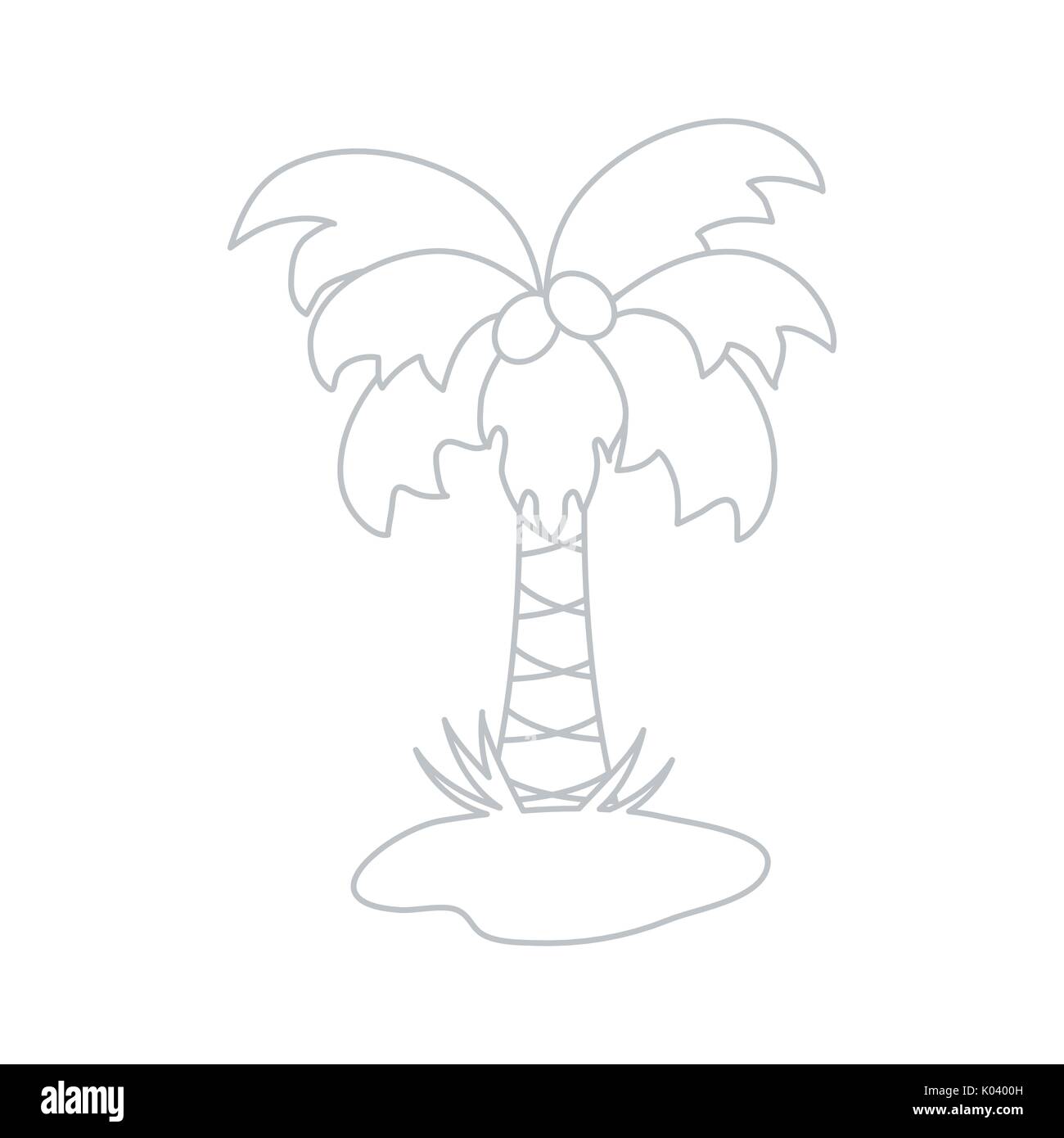 Cute vector icon of the palm tree. Design for banner, poster or print ...