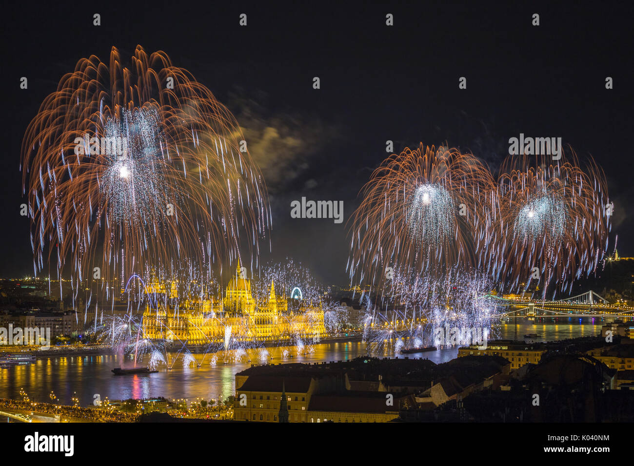 Hungary National Day Fireworks High Resolution Stock Photography and ...