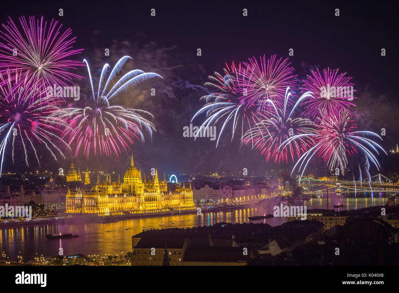 Hungary National Day Fireworks High Resolution Stock Photography and ...