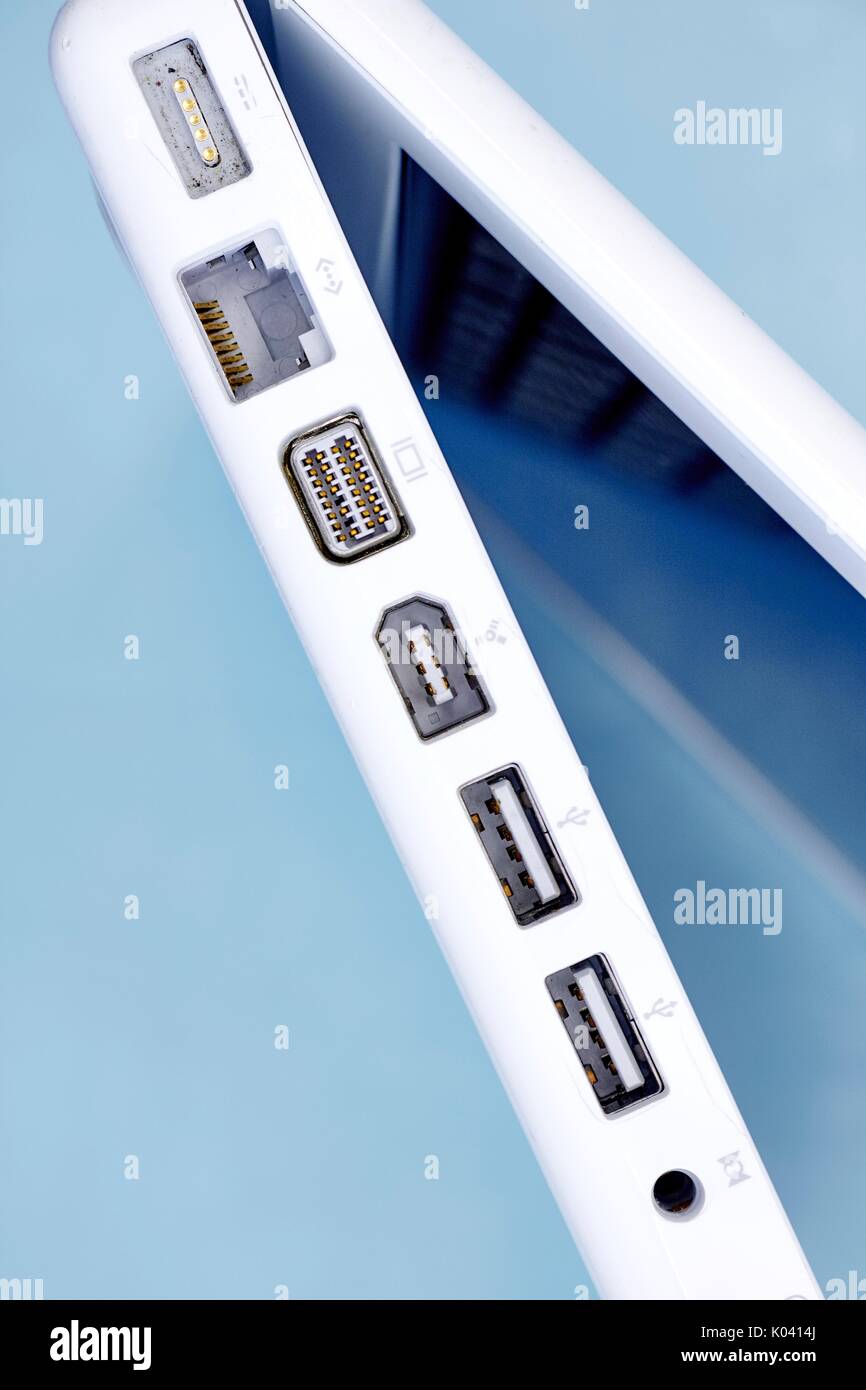 A studio photo of laptop ports Stock Photo - Alamy
