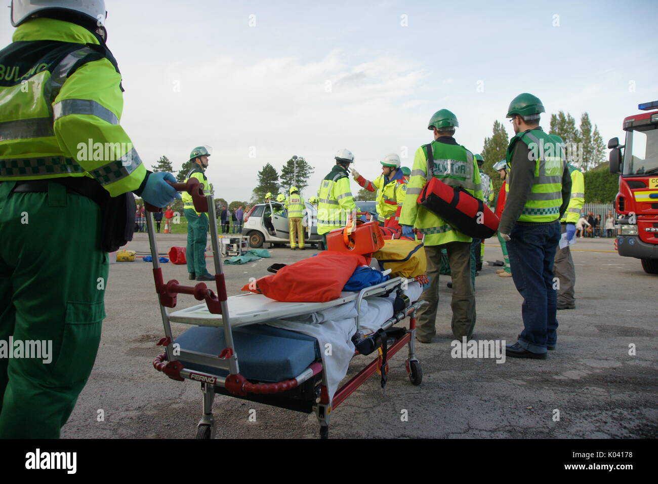 Paramedics at RTC Stock Photo - Alamy