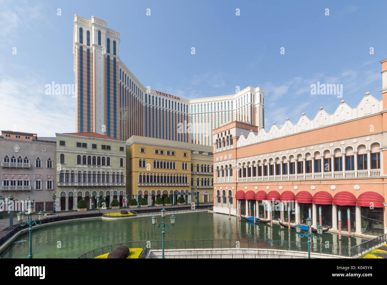 Cityscape of Macau city and its skyline of old and new architecture ...