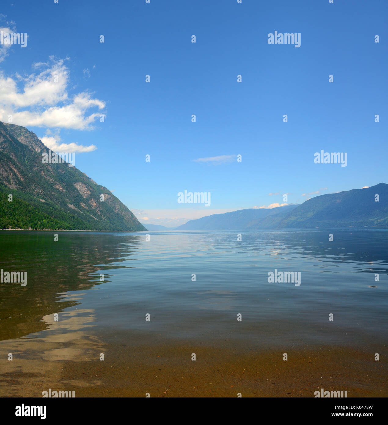 Teletskoe lake. Altai mountains, Siberia. Russia Panorama big size ...