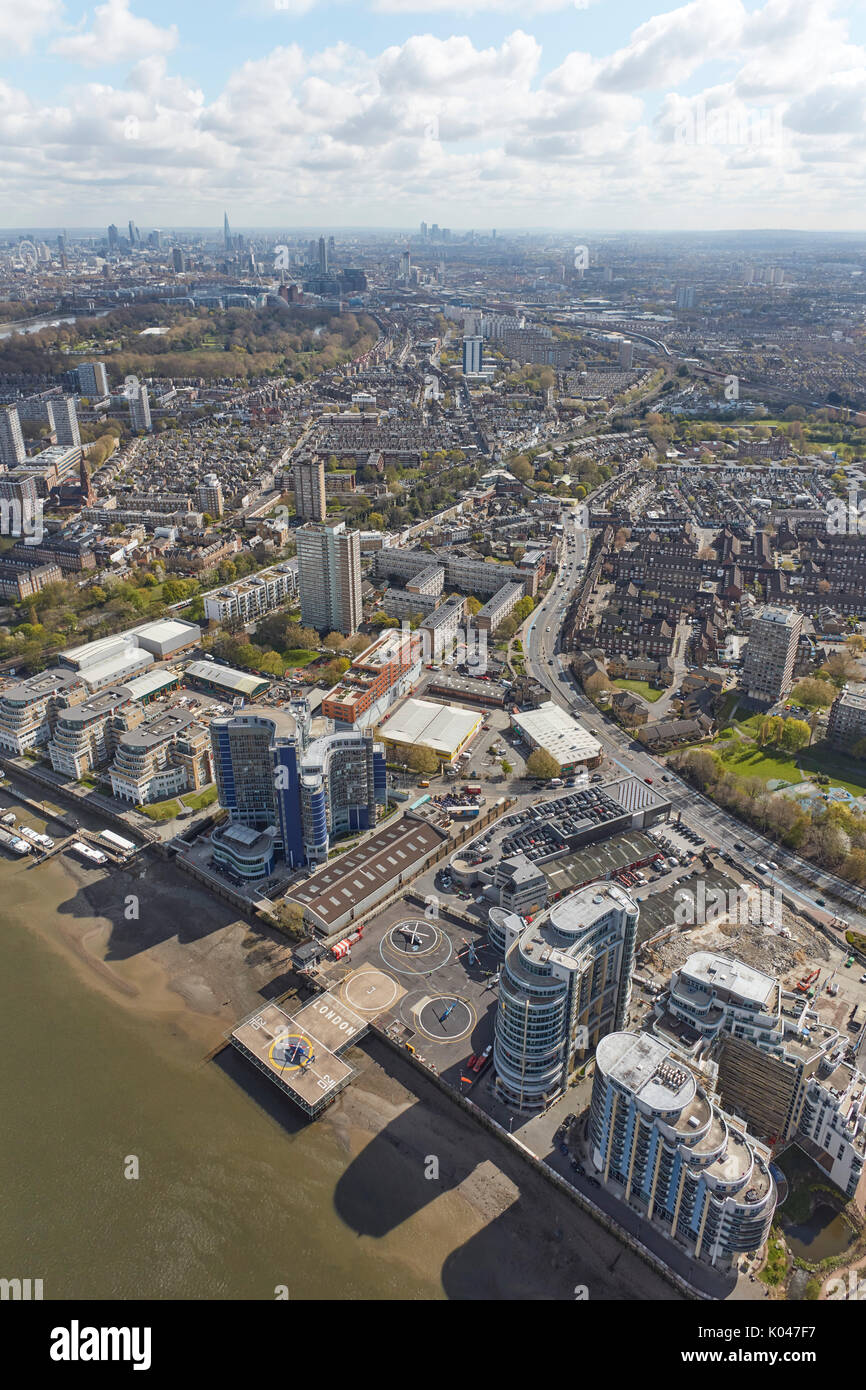 An aerial view of Battersea Heliport, West London Stock Photo - Alamy