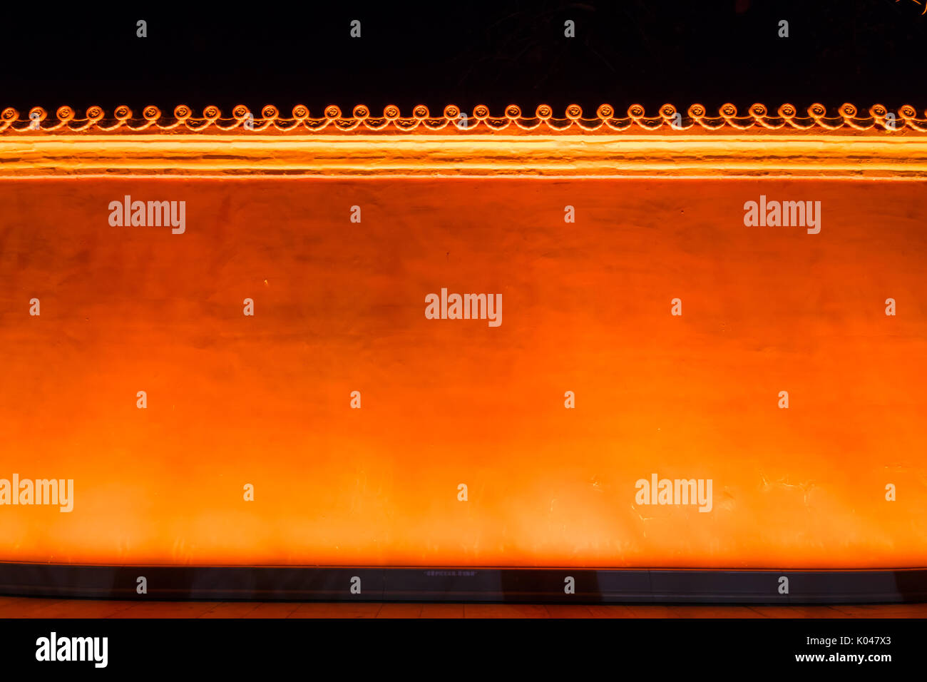 Forbidden City red wall at night, Beijing, China Stock Photo - Alamy