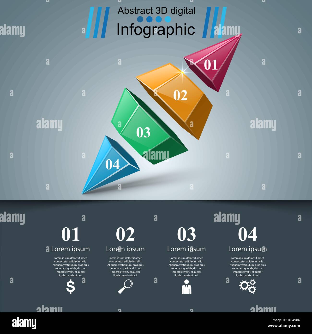 Abstract 3D digital illustration Infographic Stock Vector Image & Art ...