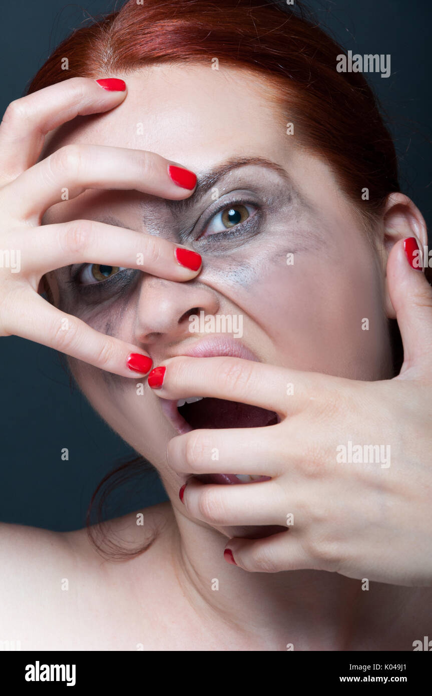 Mascara smeared hi-res stock photography and images - Alamy