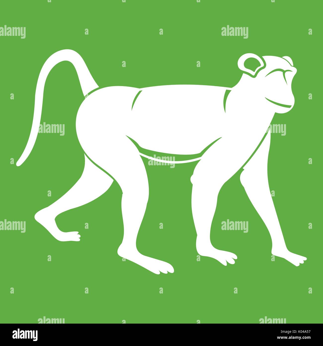Monkey icon green Stock Vector Image & Art - Alamy