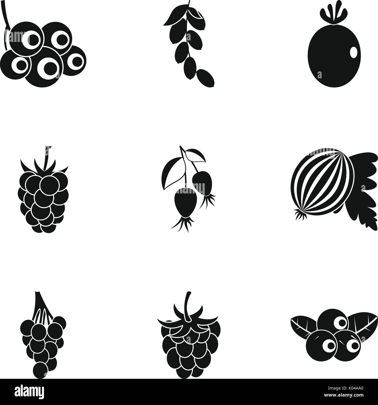 Natural berries icon set, simple style Stock Vector Image & Art - Alamy