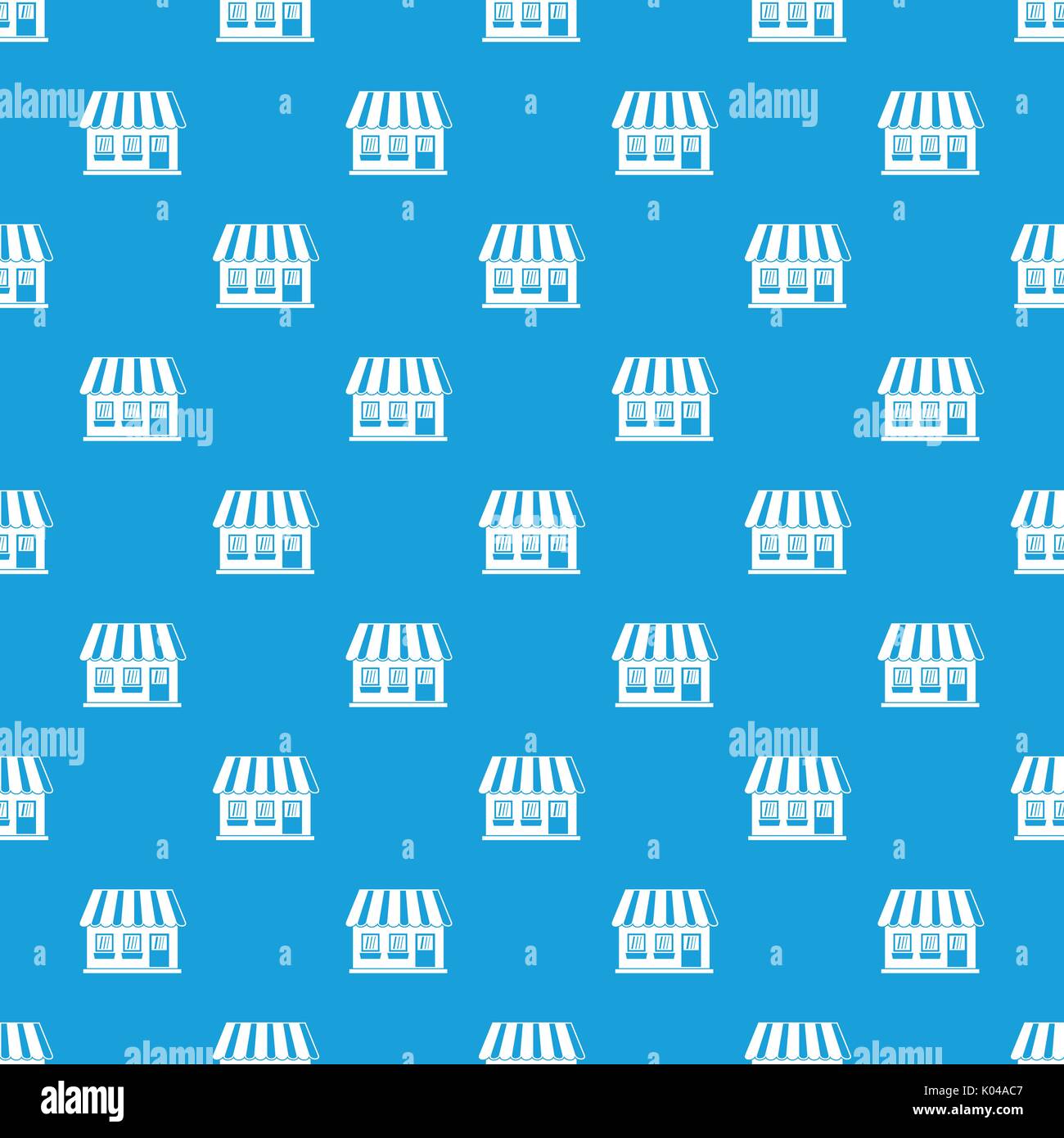 Shop pattern seamless blue Stock Vector Image & Art - Alamy