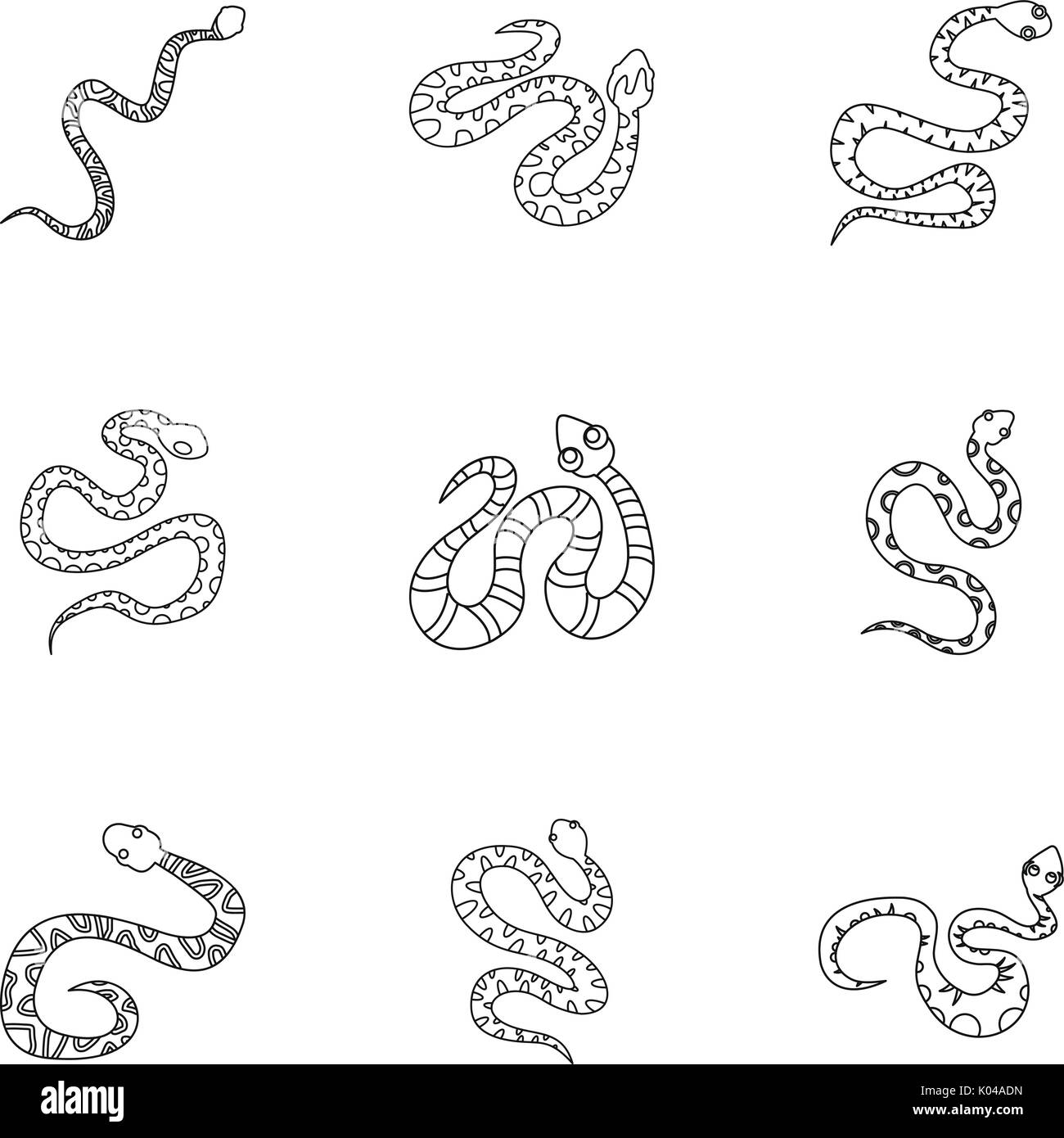 King cobra outline hi-res stock photography and images - Alamy