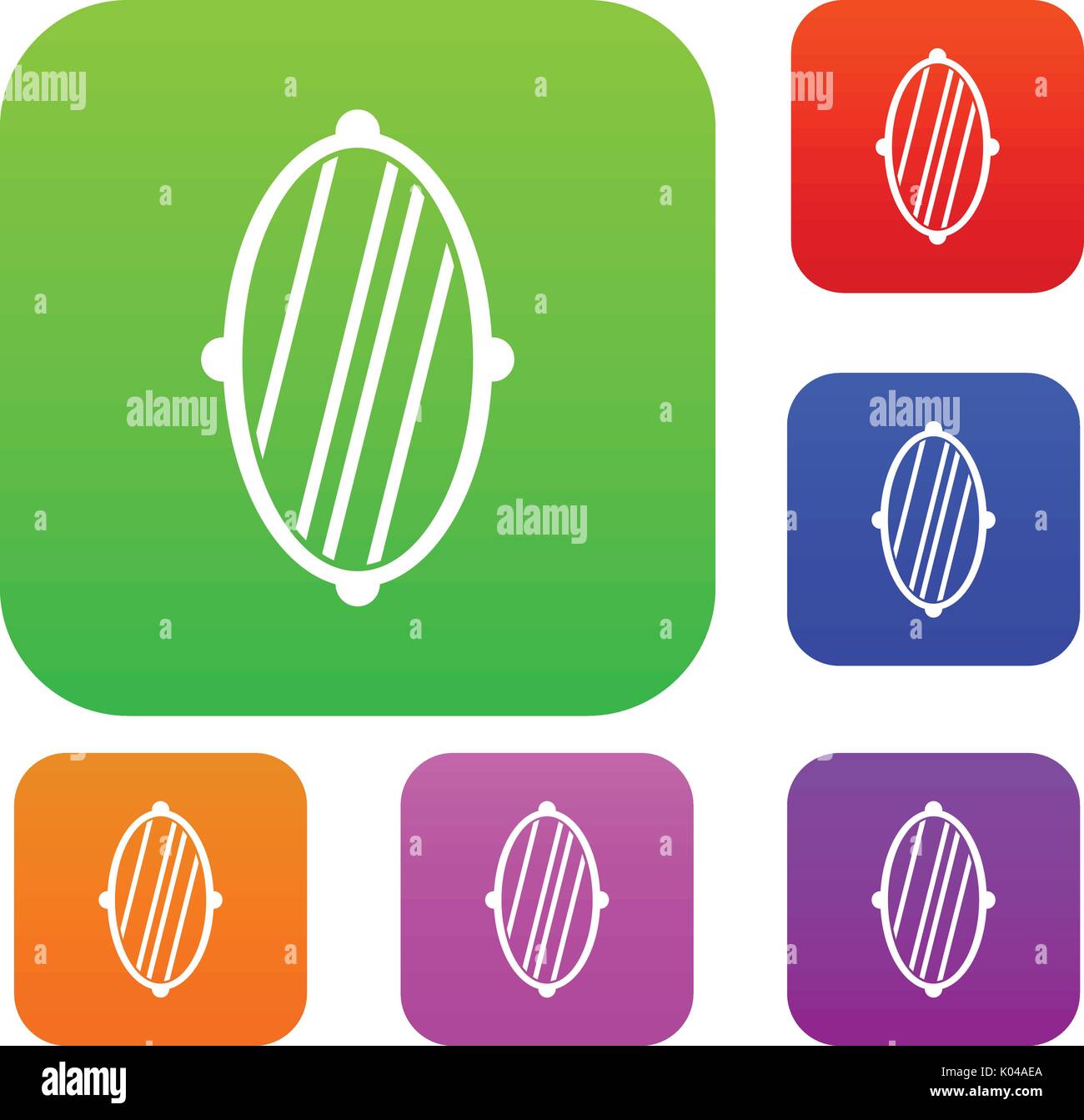 Oval mirror frame set collection Stock Vector Image & Art - Alamy