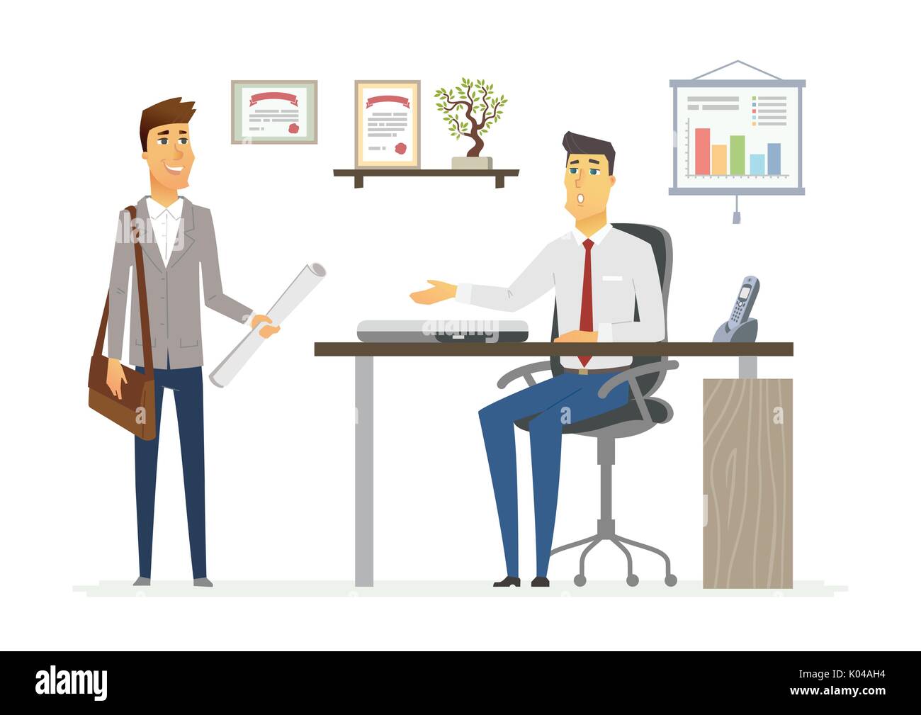 Office Day - modern vector cartoon business characters illustration ...