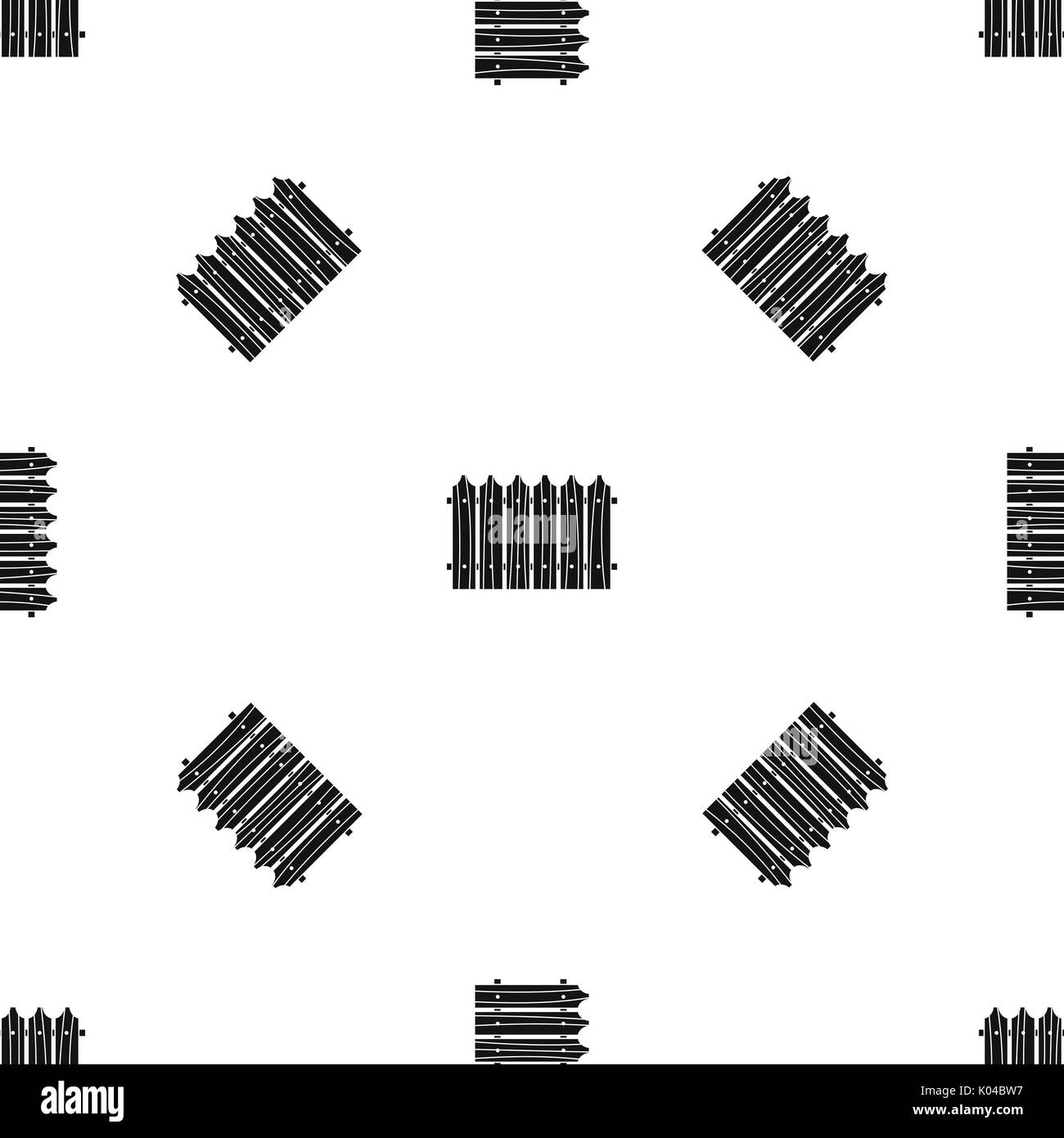 Wooden fence pattern seamless black Stock Vector Image & Art - Alamy