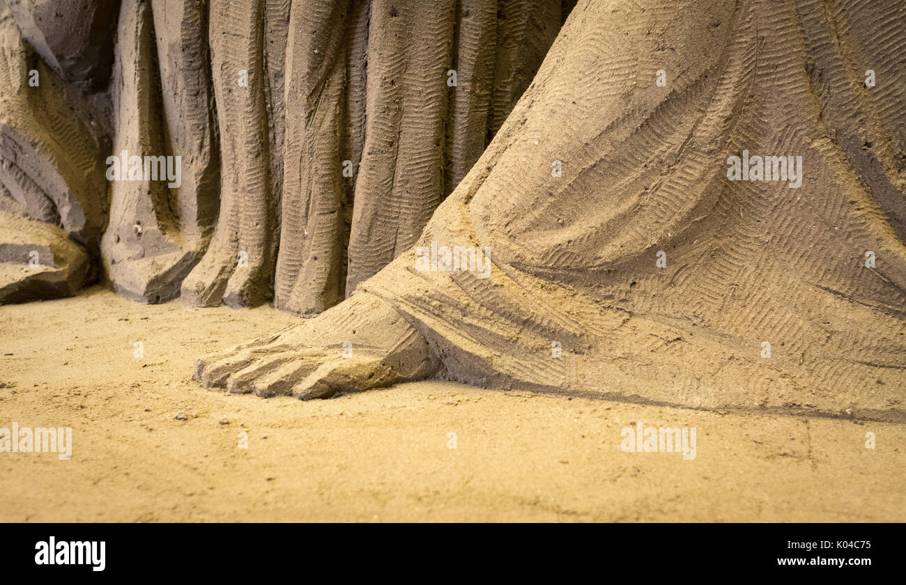 Jesolo lido, Italia: Sand Nativity 2016, wonderful sand scultures ...