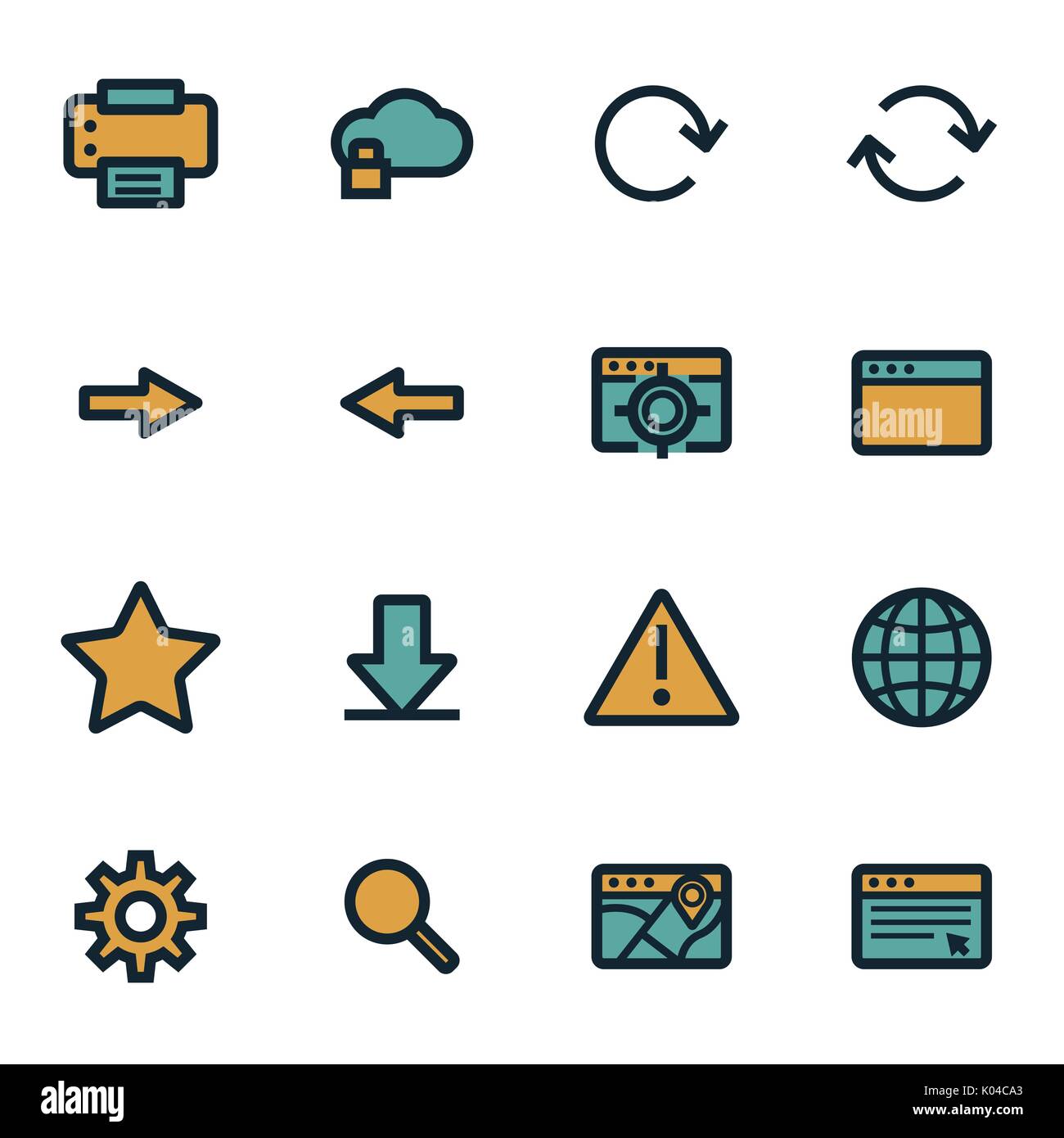 Vector flat browser icons set Stock Vector Image & Art - Alamy