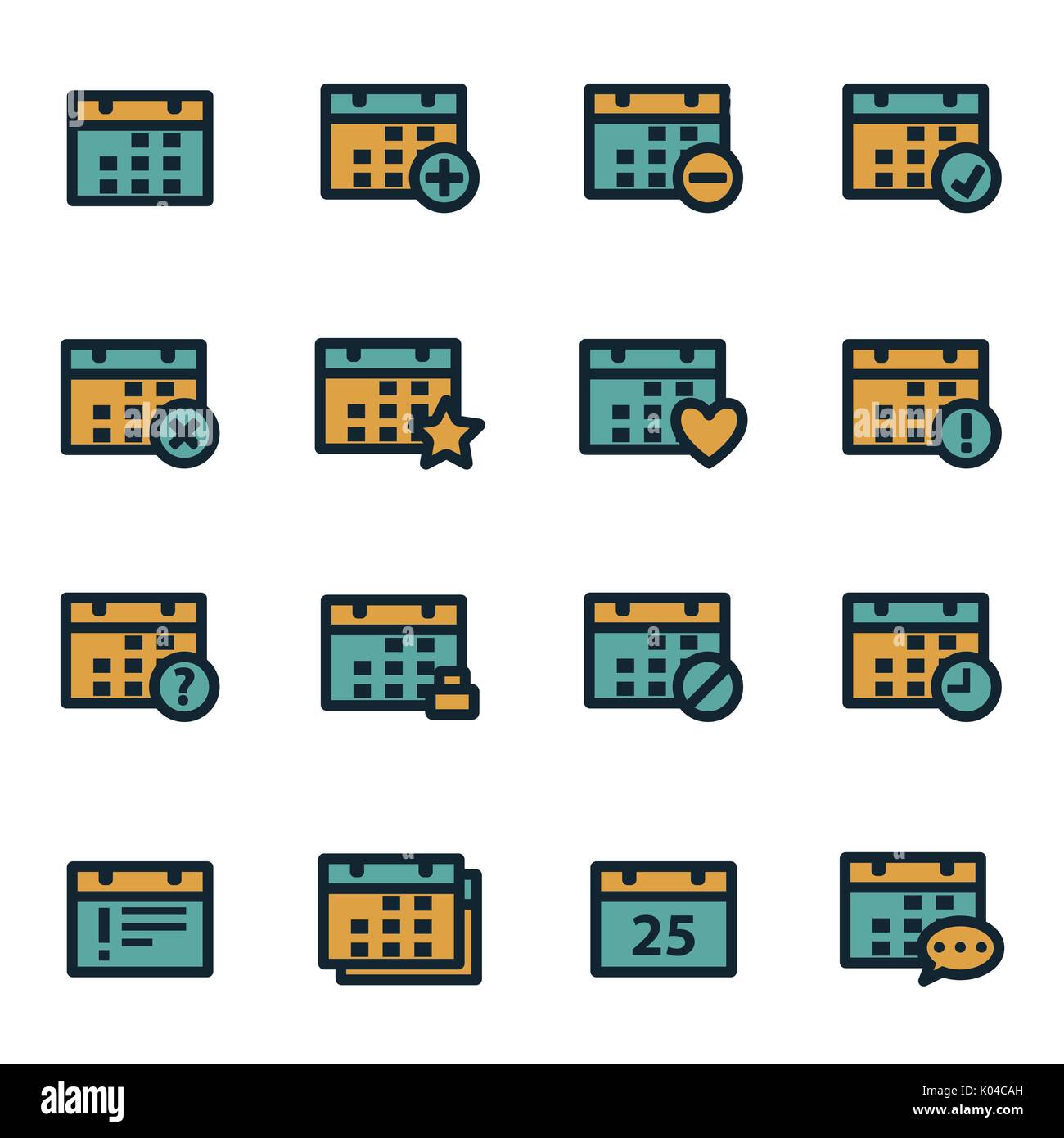 Calendar vector icons with event hi-res stock photography and images ...